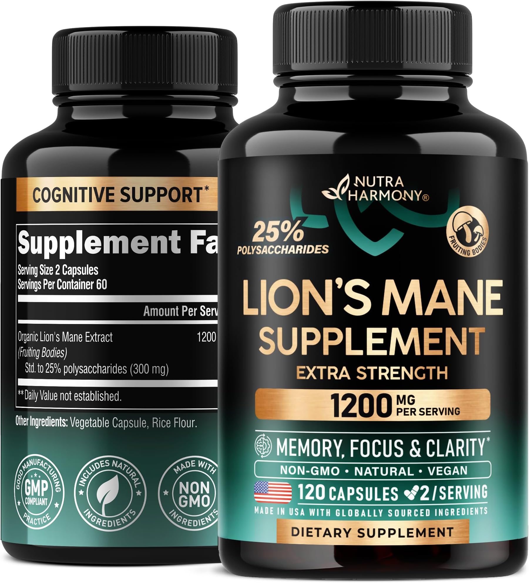 Amazon.com: Lions Mane Mushroom Cognition Capsules (120 Capsules) Lions ...