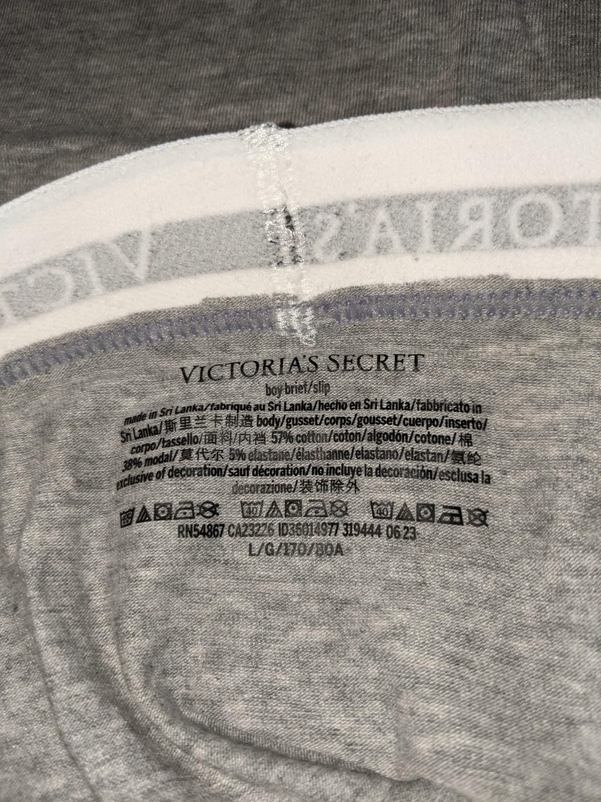 Victoria's Secret Women's Cotton Logo Boxer Brief Underwear, High ...