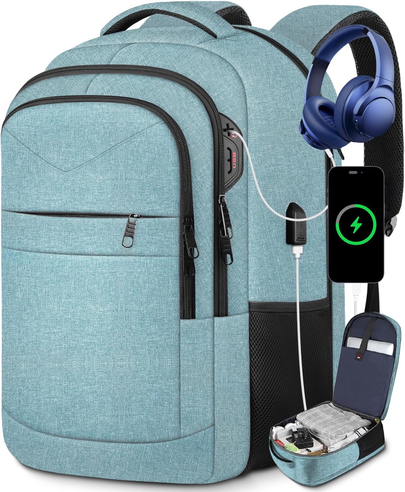 Amazon.com: Lapsouno Extra Large Backpack, Travel Laptop Backpack ...