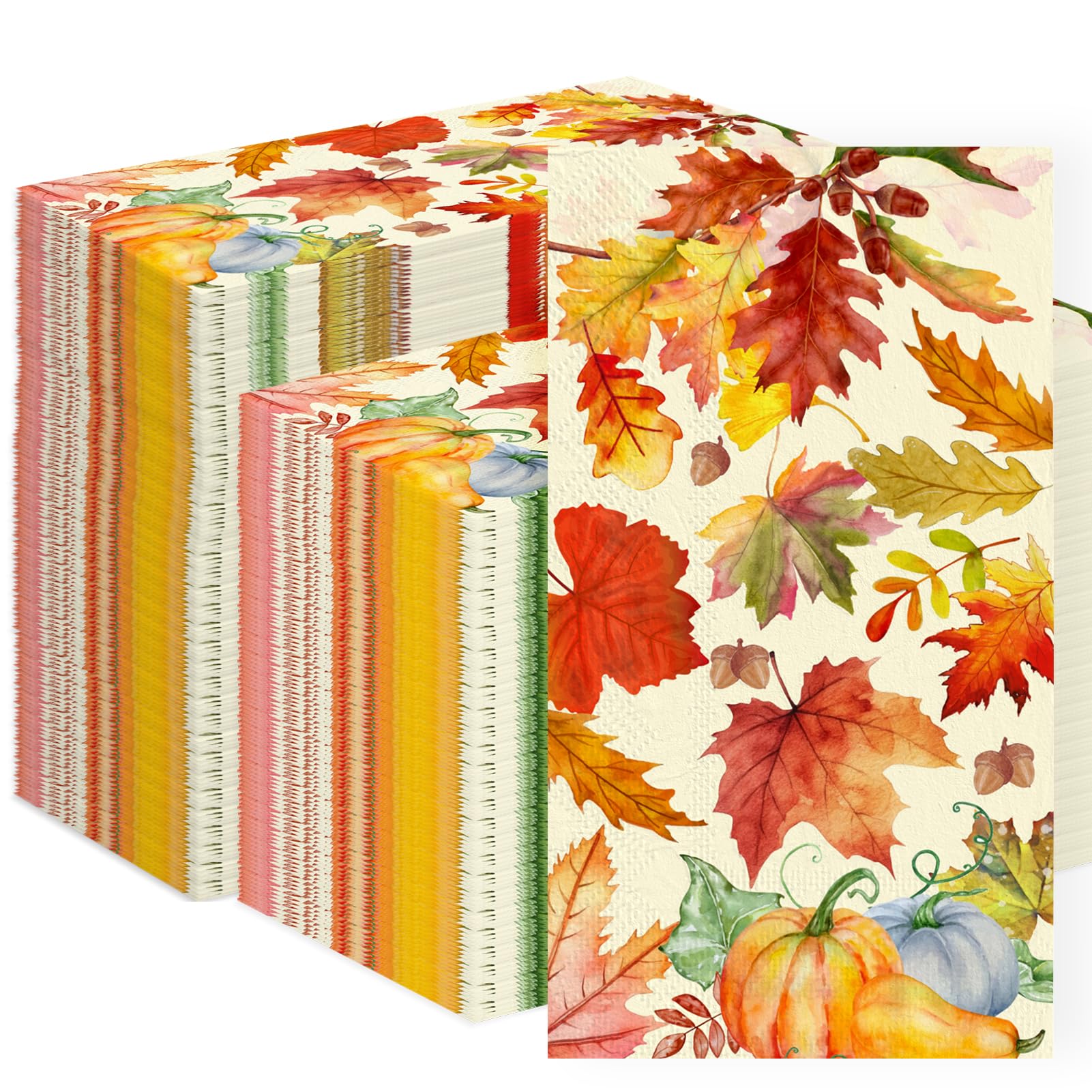 Amazon.com: Fall and Thanksgiving Paper Napkins Disposable: Guest ...