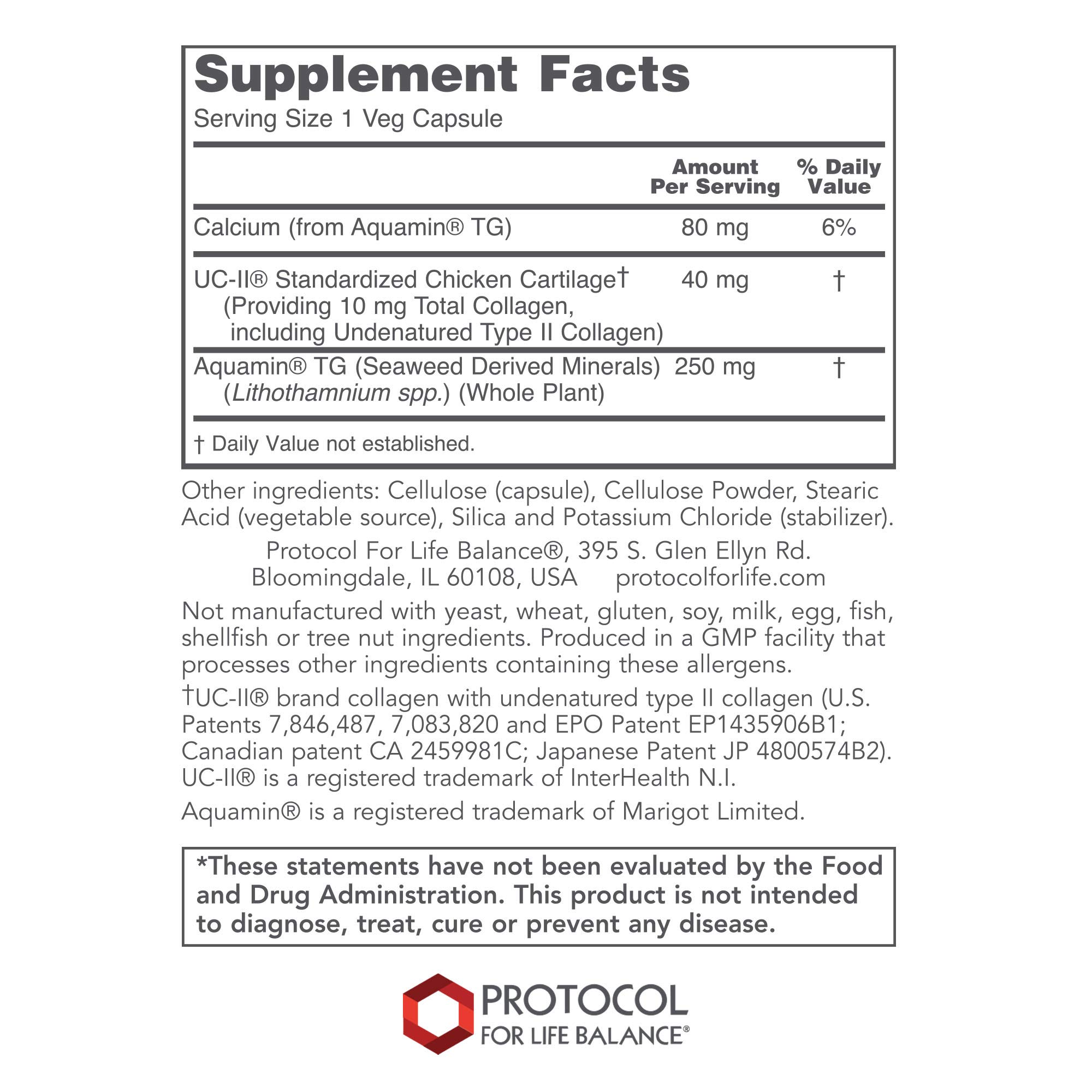 Protocol Joint-UC - Joint and Immune Support - Collagen Type 2, Seaweed ...