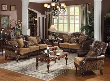 Amazon.com: Dreena Collection 3pc Set: Sofa, Loveseat & Chair : Home ...