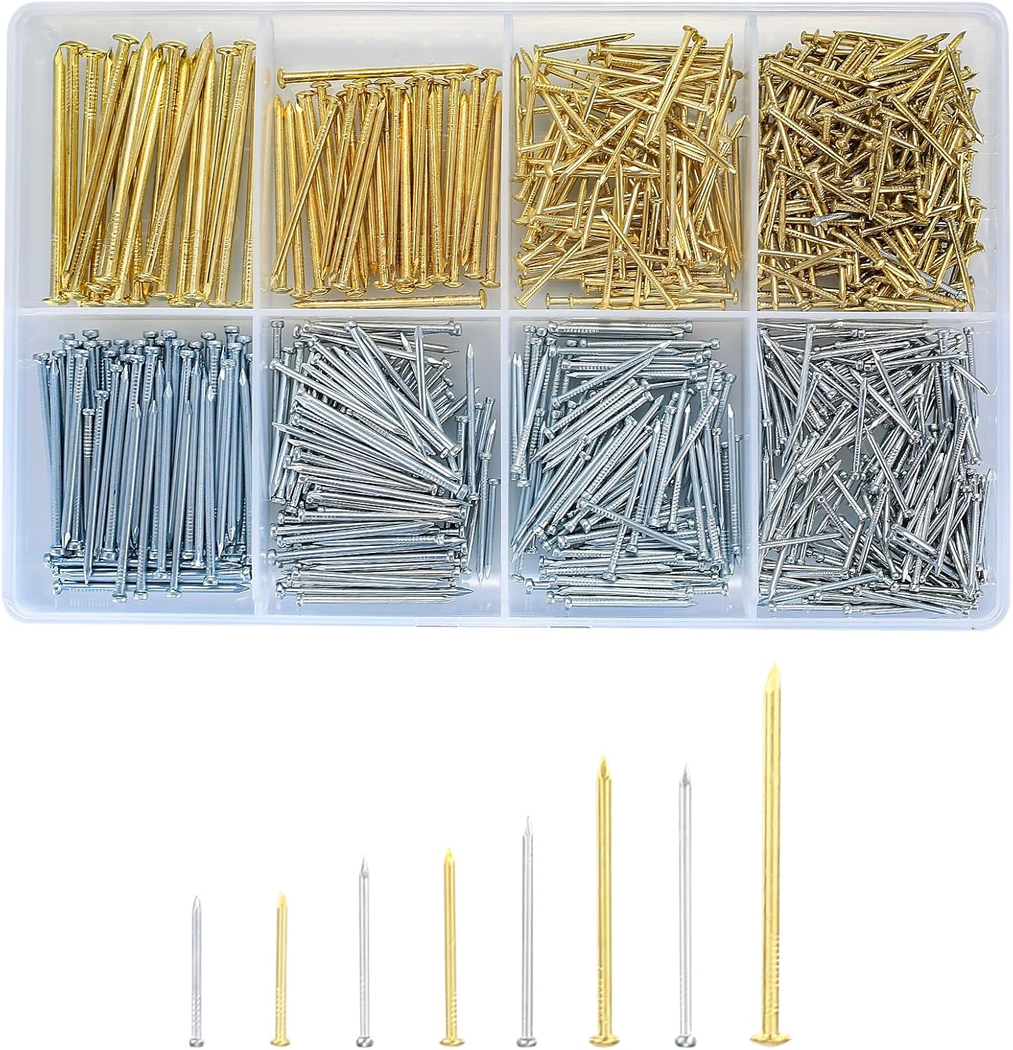 YOUYIDUN-820 Pcs Nail Assortment Kit, Small Nails for Hanging Pictures ...