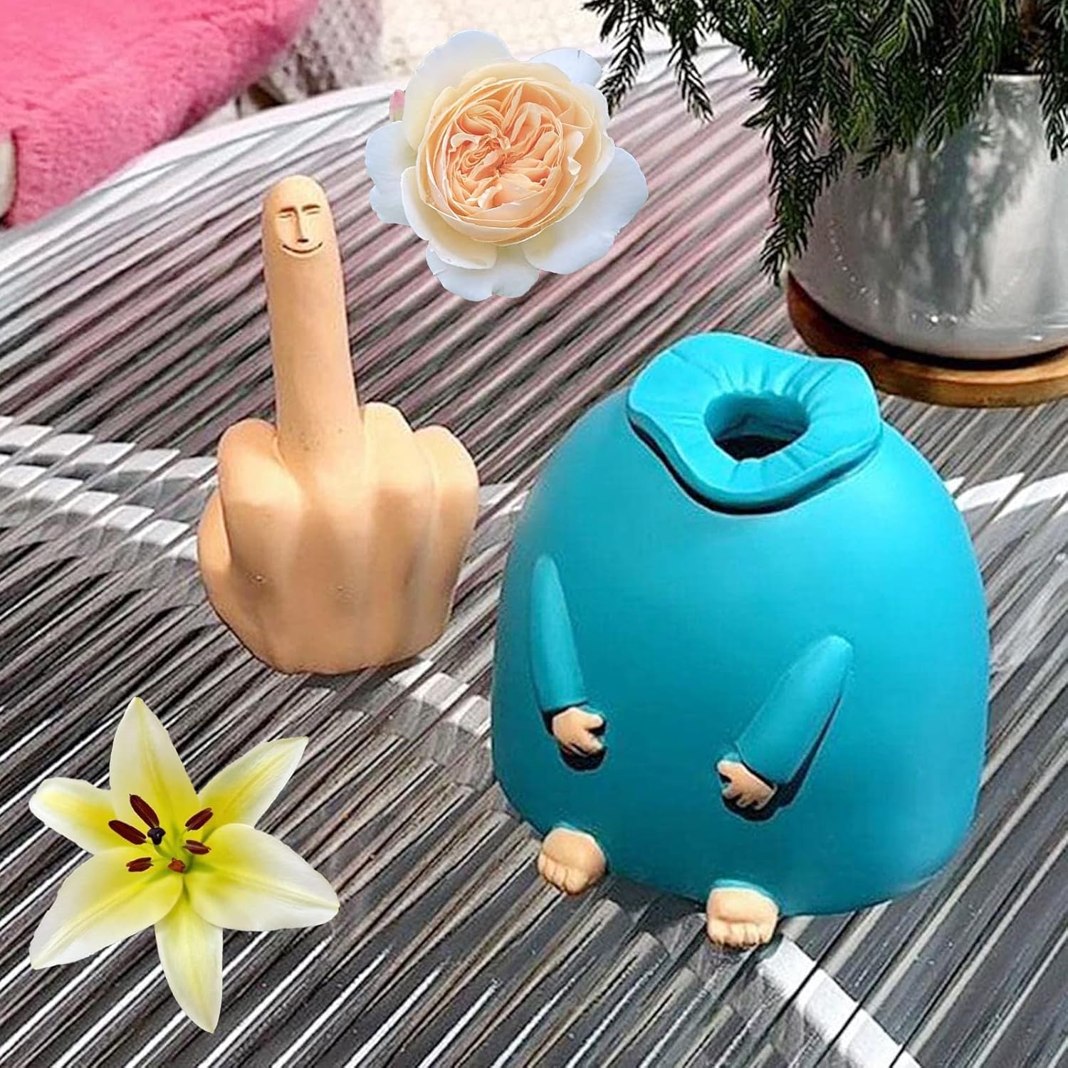 Smiling Finger Table Decoration,Personality Middle Finger Decor,Funny ...