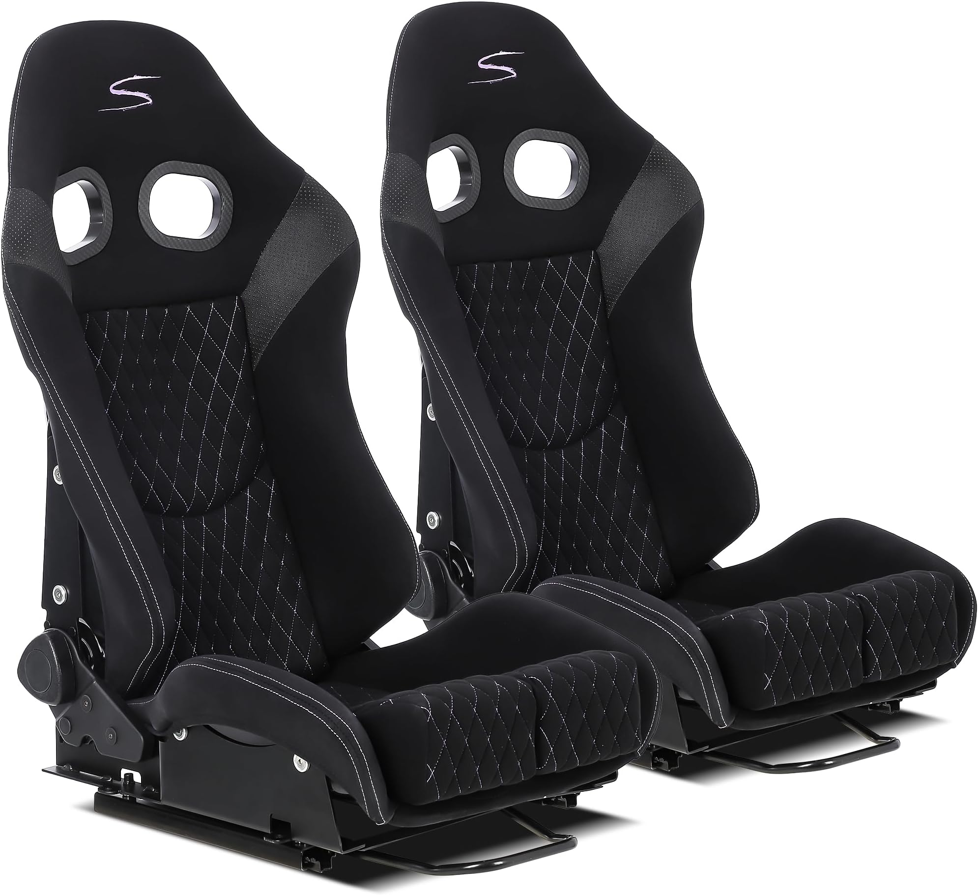 Amazon.com: Auto Dynasty, Universal Bucket Racing Seats, Come With ...