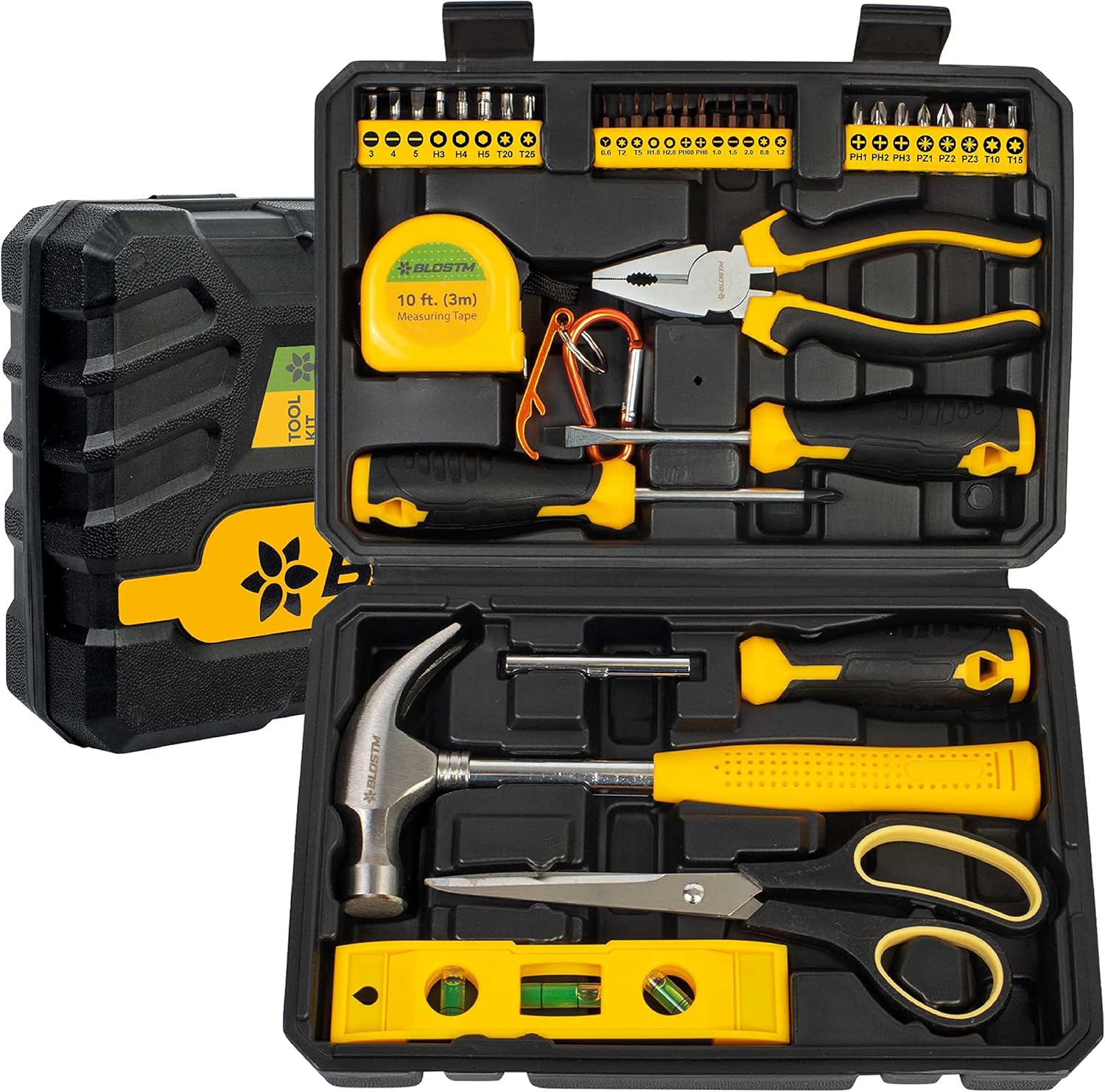 BLOSTM 38-Piece Tool Kit - Small Tool Kit for Home, Office, Garage ...