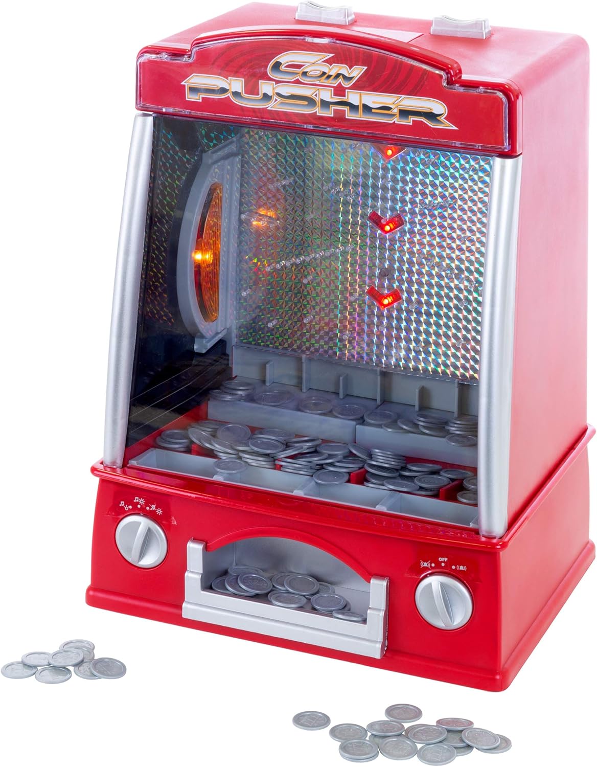 Amazon.com: Hey! Play! Coin Pusher Miniature Arcade Game - Replica ...