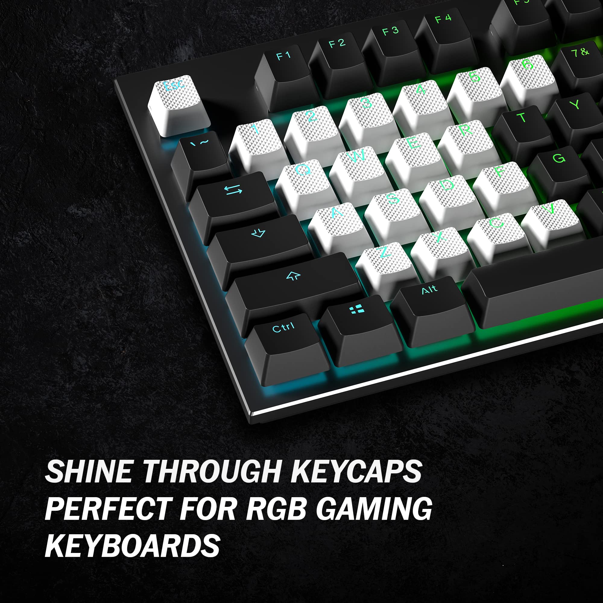 Snapklik.com : HK Gaming Rubber Keycaps Set Anti-Slip Texture ...