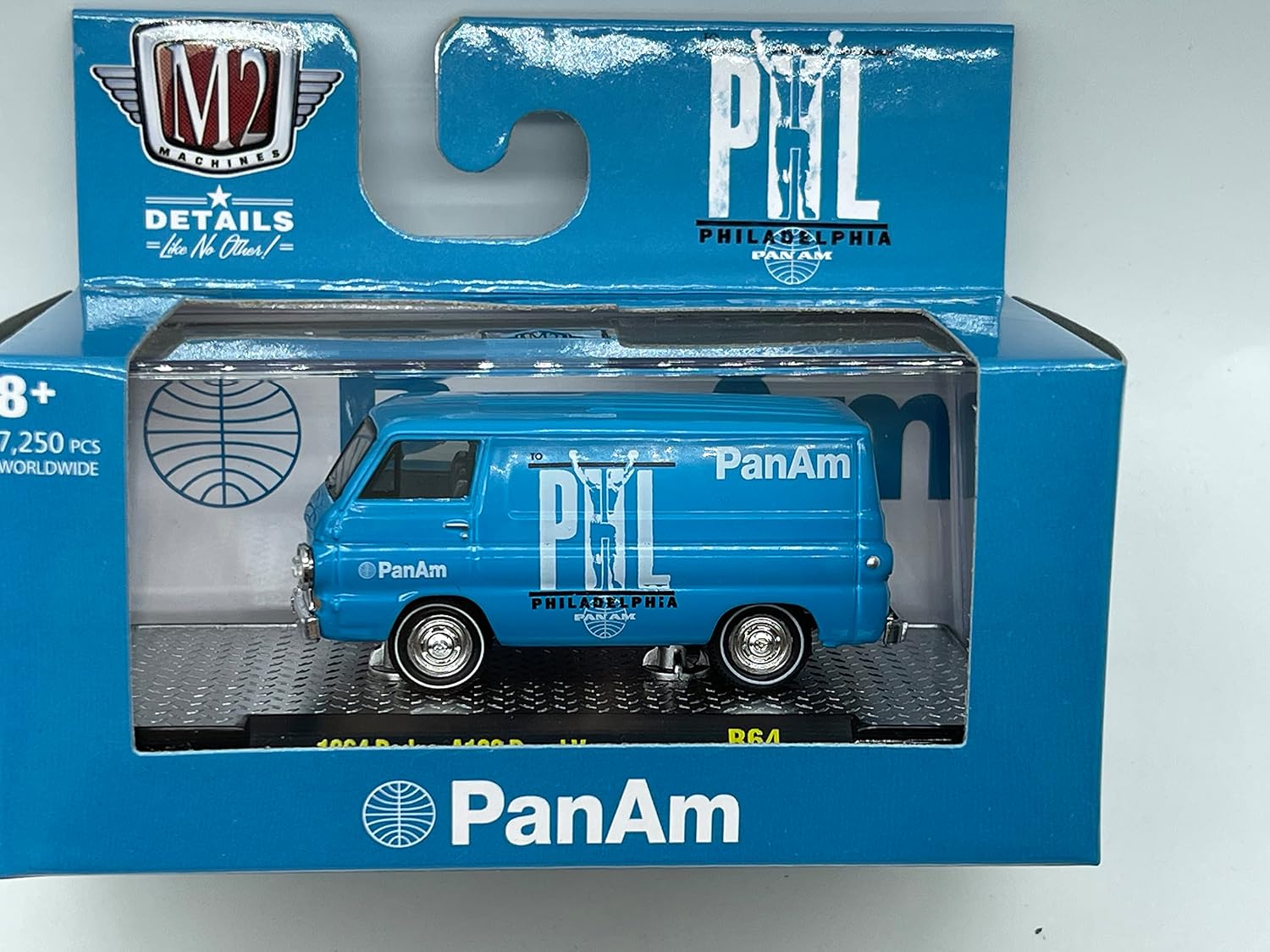 M2 Machines PanAm 1964 Dodge A100 Panel Van 1:64 Scale R64 20-122 Blue ...