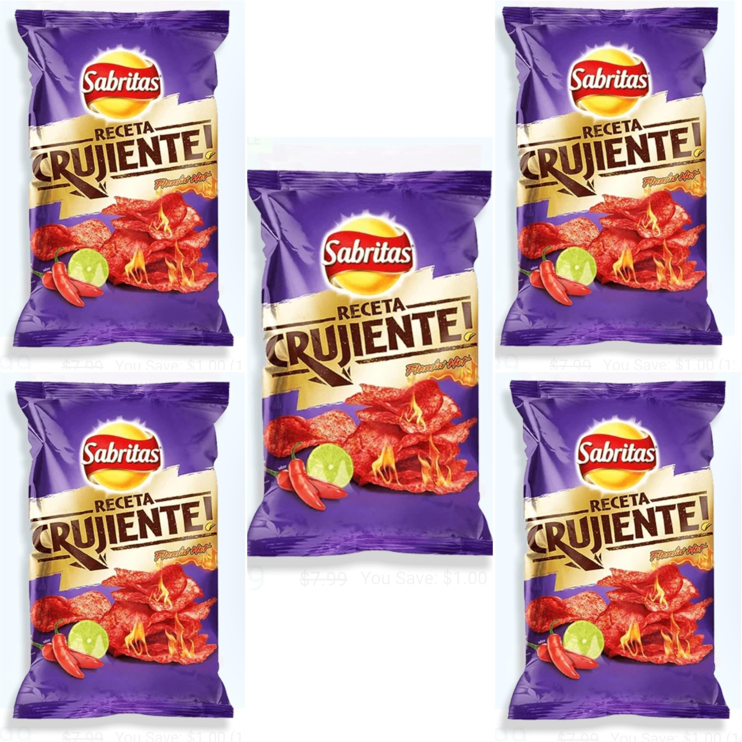 Amazon.com : Sabritas Mexican Chips (4-pack) (CRUJITOS) : Grocery ...