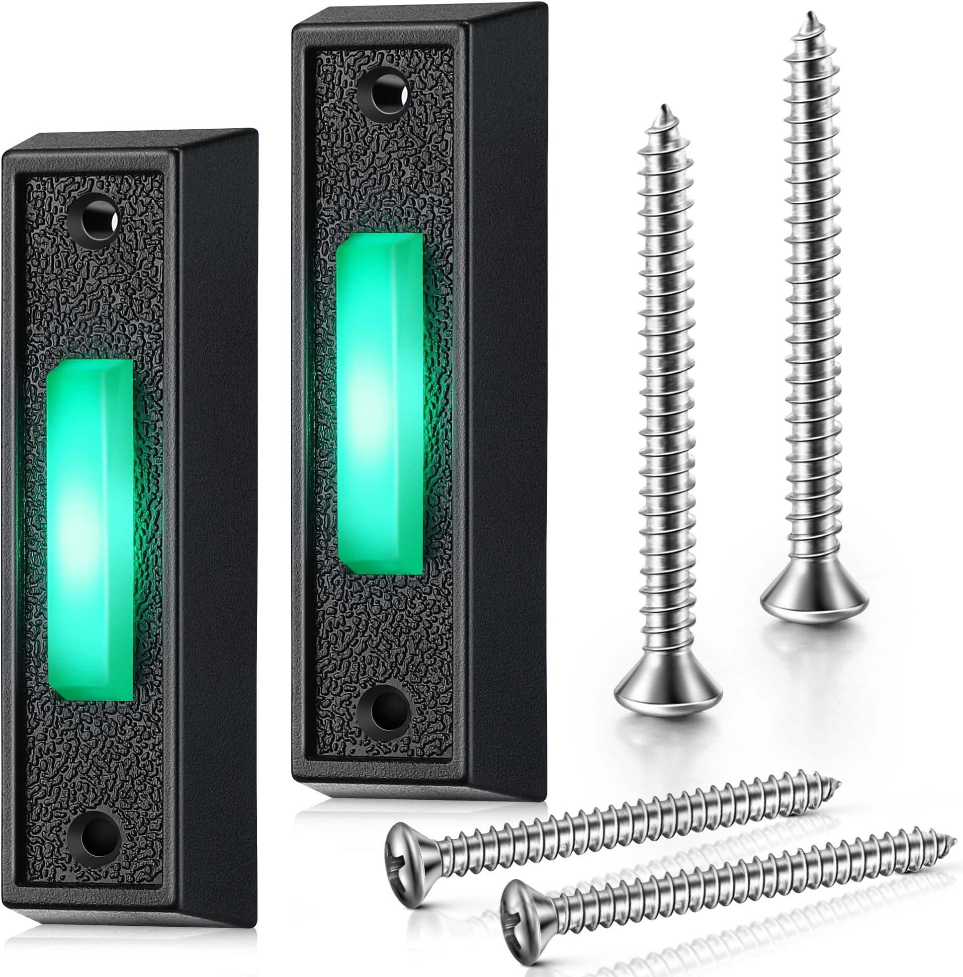 Saillong Lighted Doorbell Button, Wired Door Bell Push Buttons LED Door ...