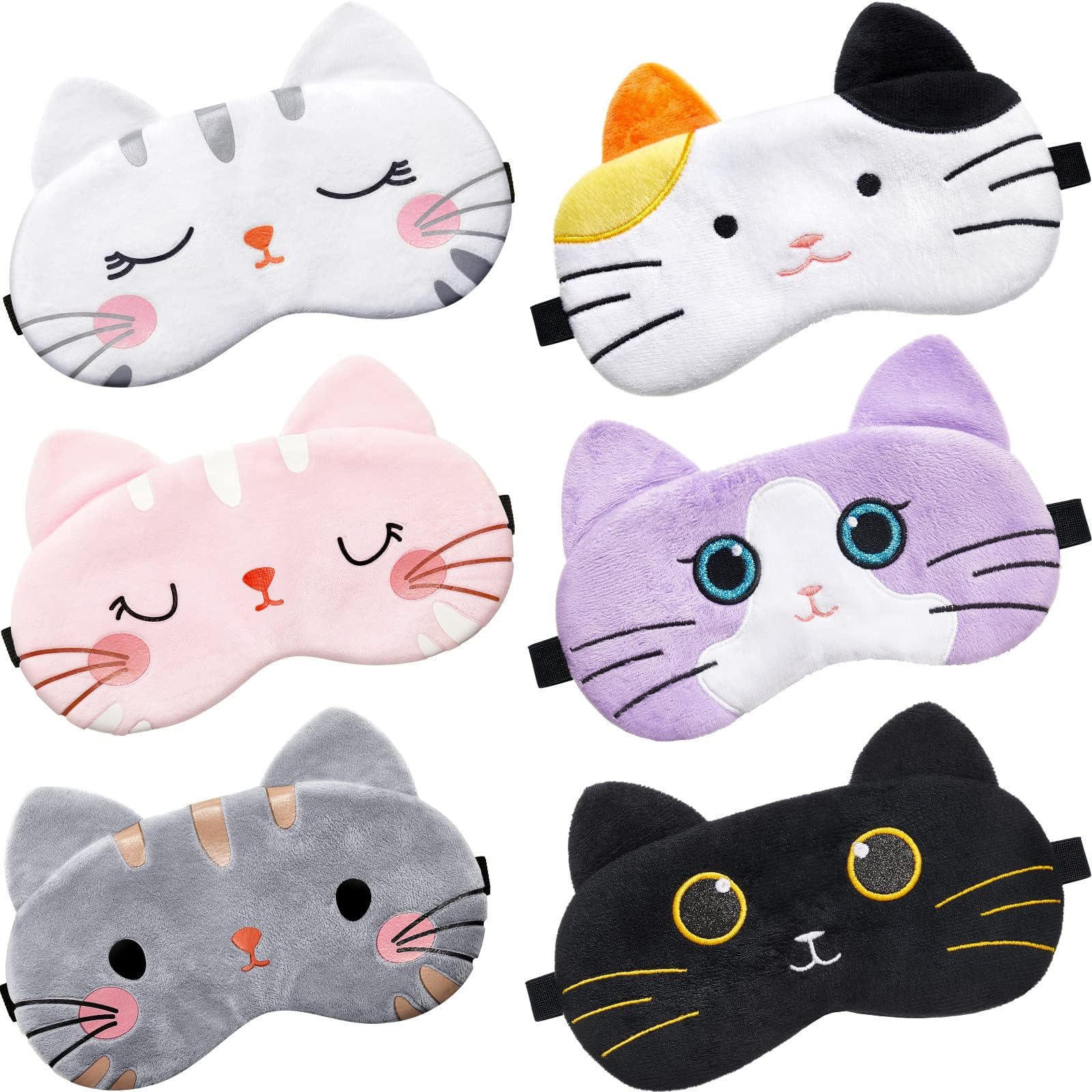 Amazon.com: 12 Pack Cute Animal Funny Sleep Eye Mask for Sleeping Cat ...