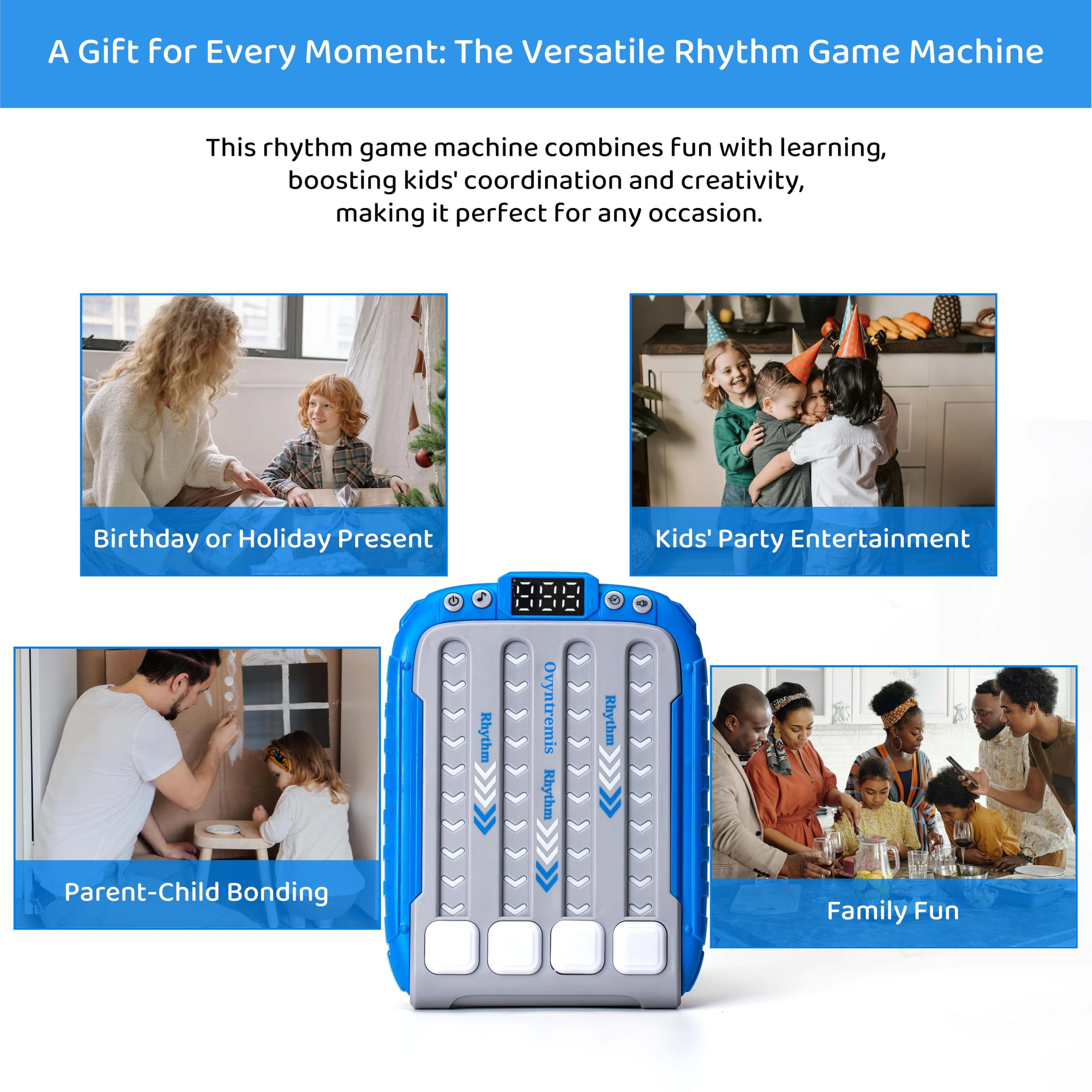 Handheld Interactive Music Game for Kids, Fun Pop It Fidget Game with ...