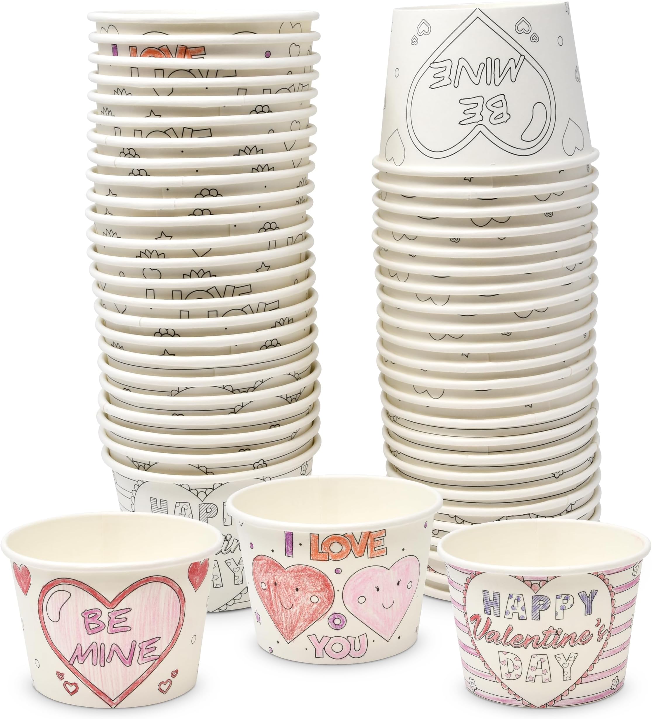 Amazon.com: Gift Boutique 48 Count Valentine's Day Party Treat Cups ...