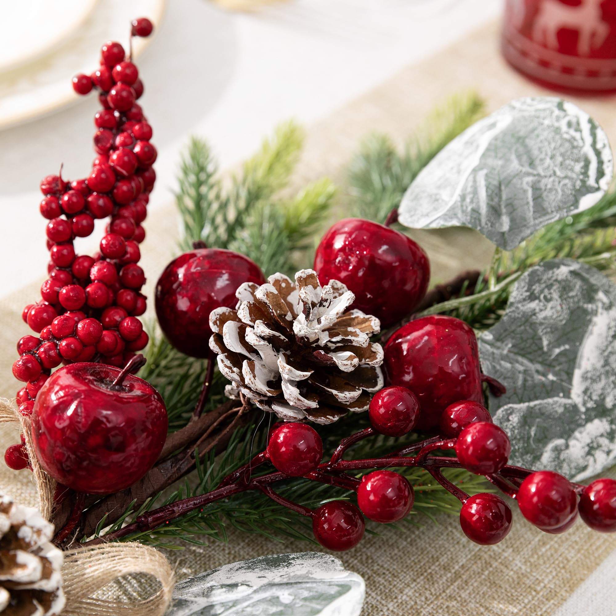 Snapklik.com : Topotdor Christmas Swags 24 Inch Artificial Pine Cone ...