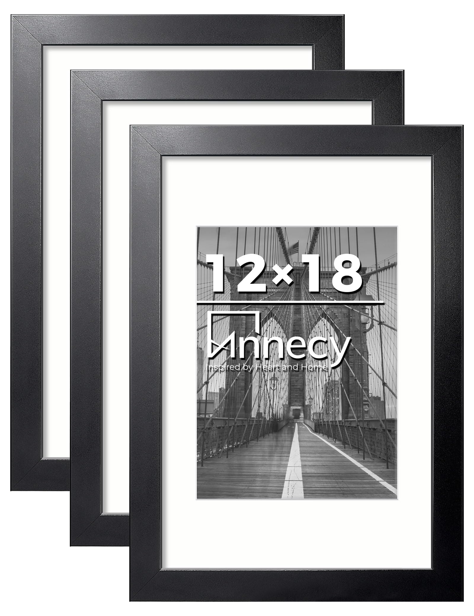 Amazon.com - Annecy 12x18 Picture Frame Set of 3, Display Pictures ...