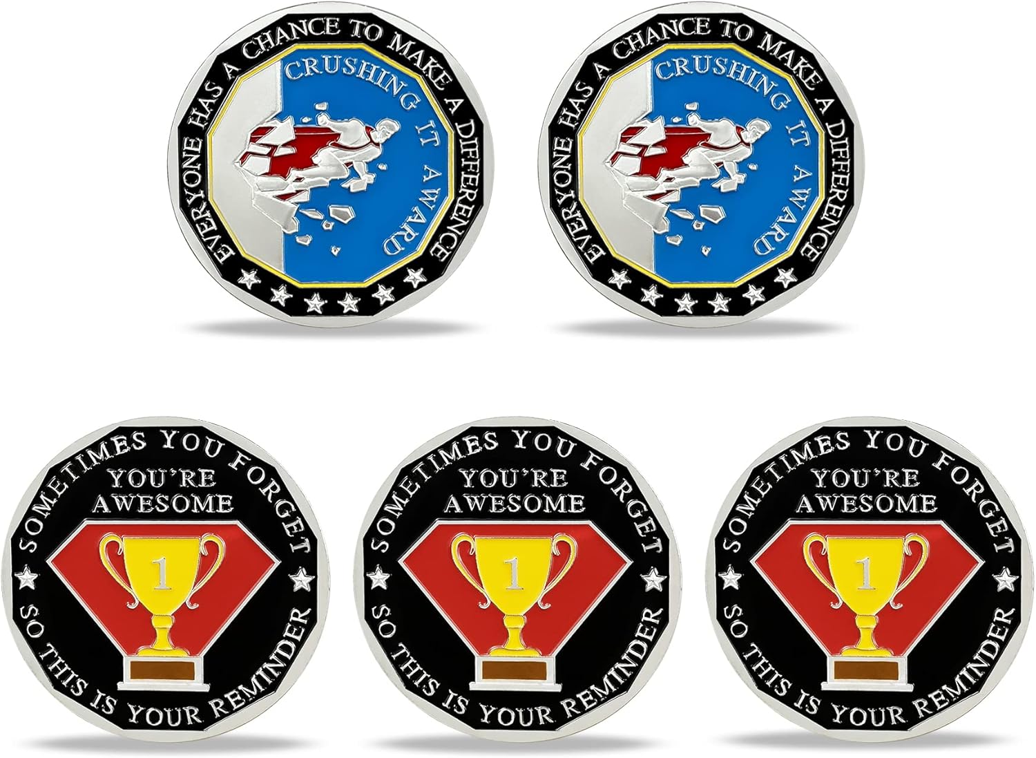 Amazon.com : 5Pcs Employee Appreciation Challenge Coins Encouragement ...