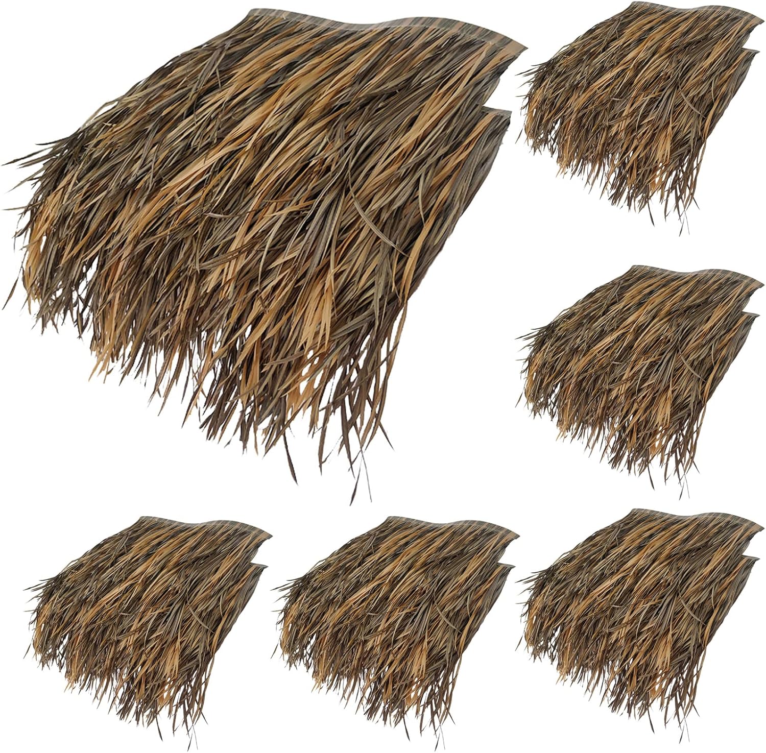 Amazon.com: KILARY Synthetic Artificial Grass Tiles Palm Straw Thatch ...