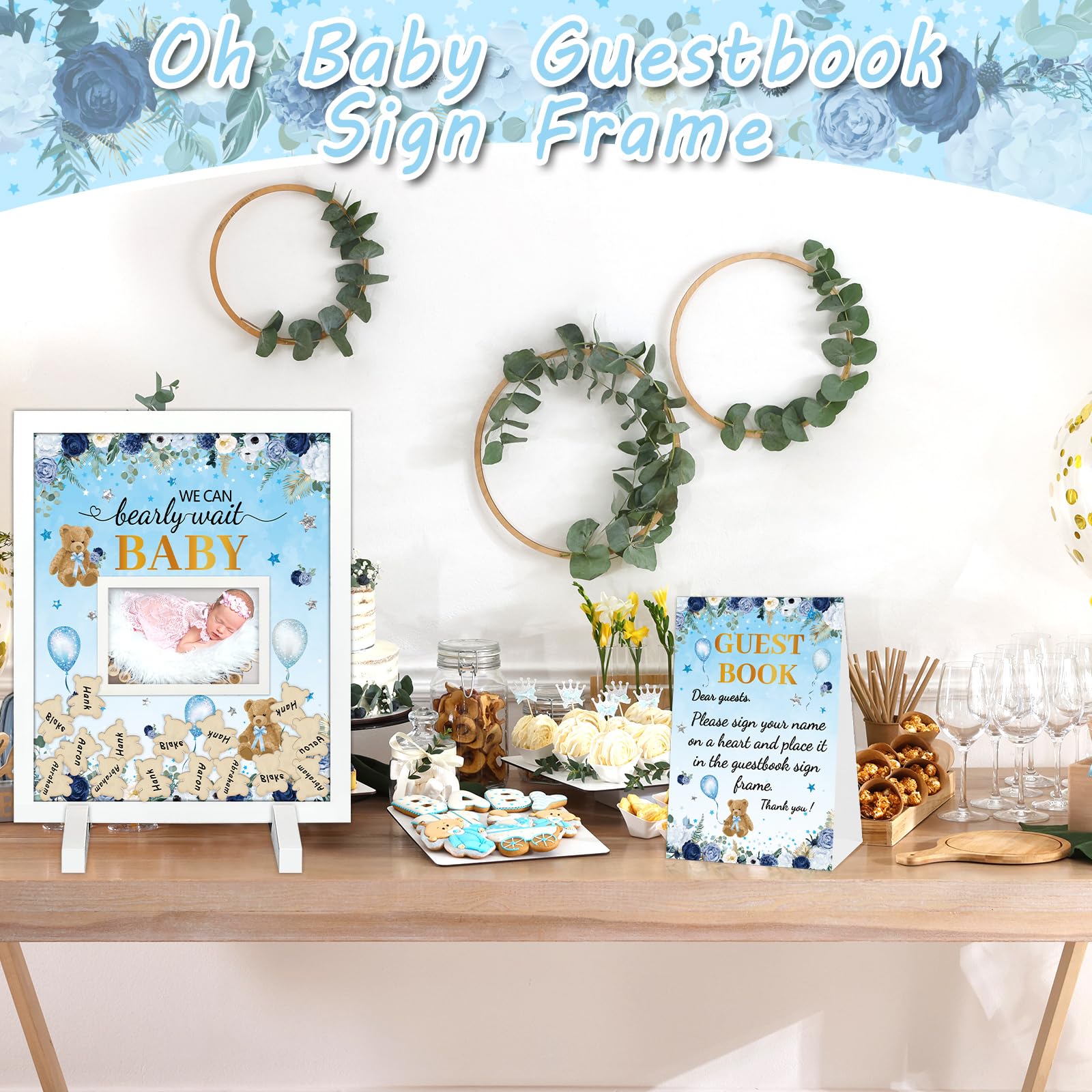Snapklik.com : 66 Pcs Baby Shower Guest Book Alternative We Can Bearly ...