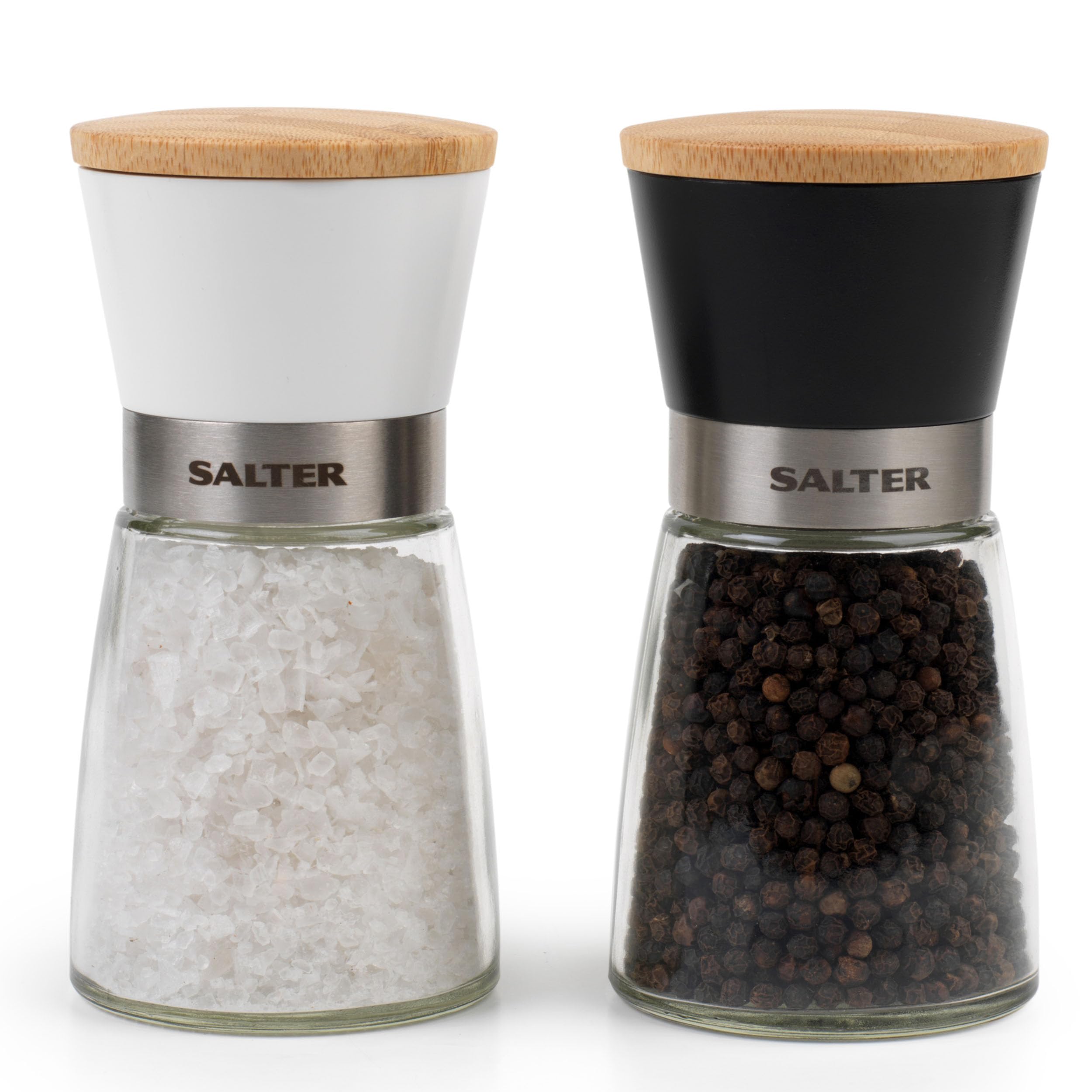 Salter Pre-Filled Salt & Pepper Mills - Spice Mill Set with Ceramic ...