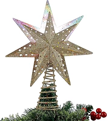 Amazon.com: Elf Logic - 12" LED Moravian Star Tree Topper - Bright ...