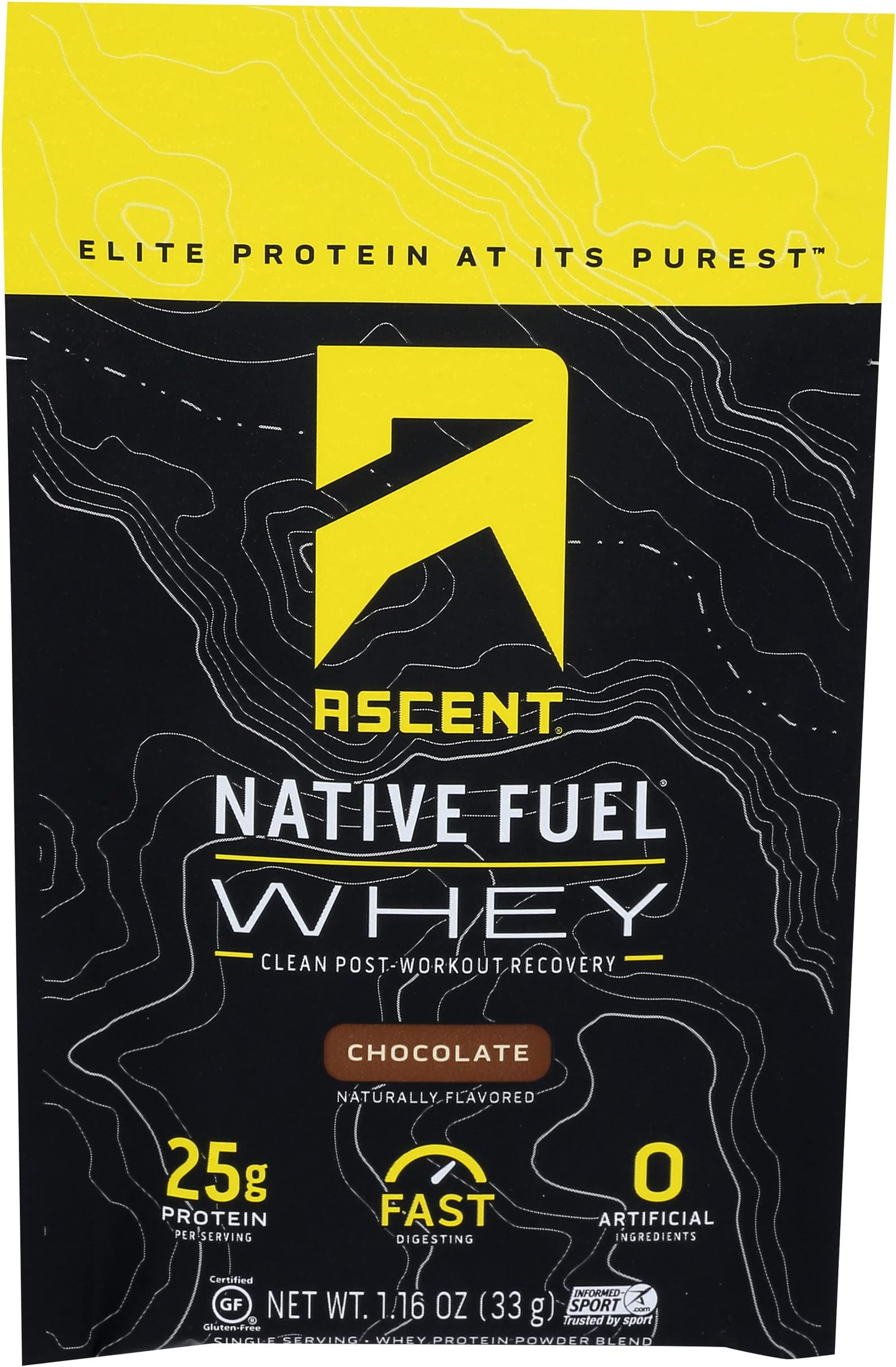 Amazon.com: Ascent Chocolate Whey Protein Powder Packet, 1.16 OZ ...