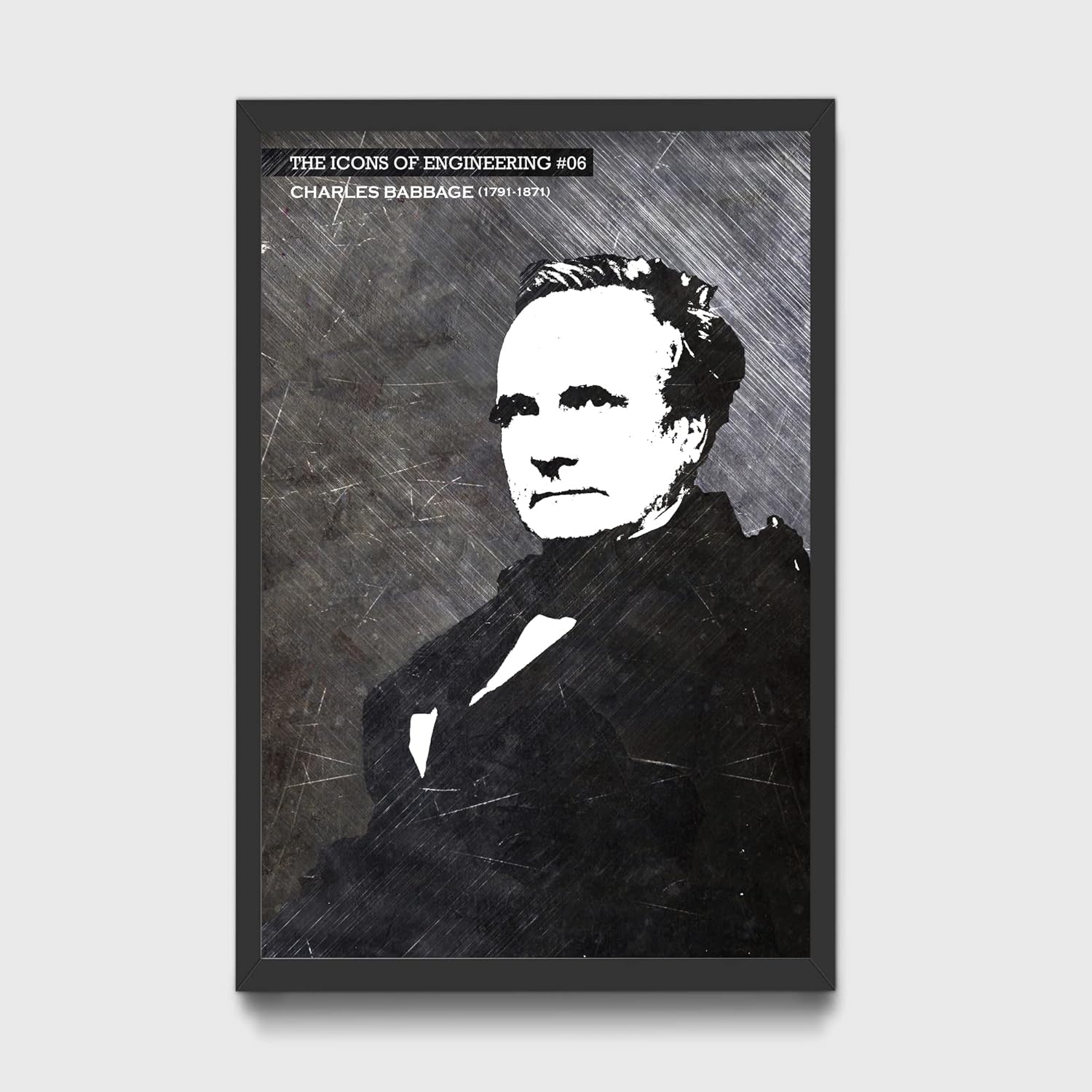 Amazon.com: Ready to Hang in A4 Frame - Charles Babbage Art Print - The ...