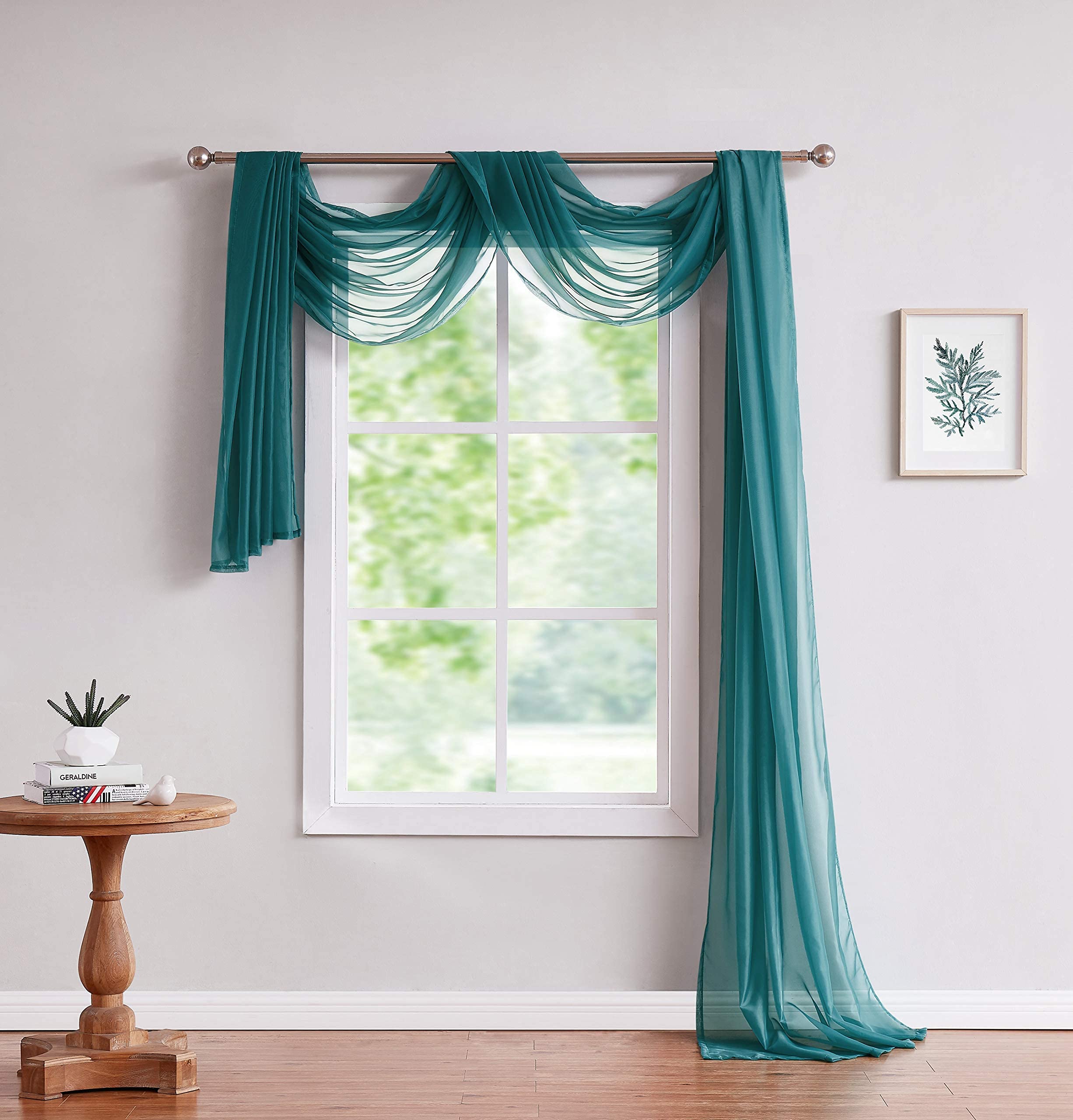 Teal Window Scarf