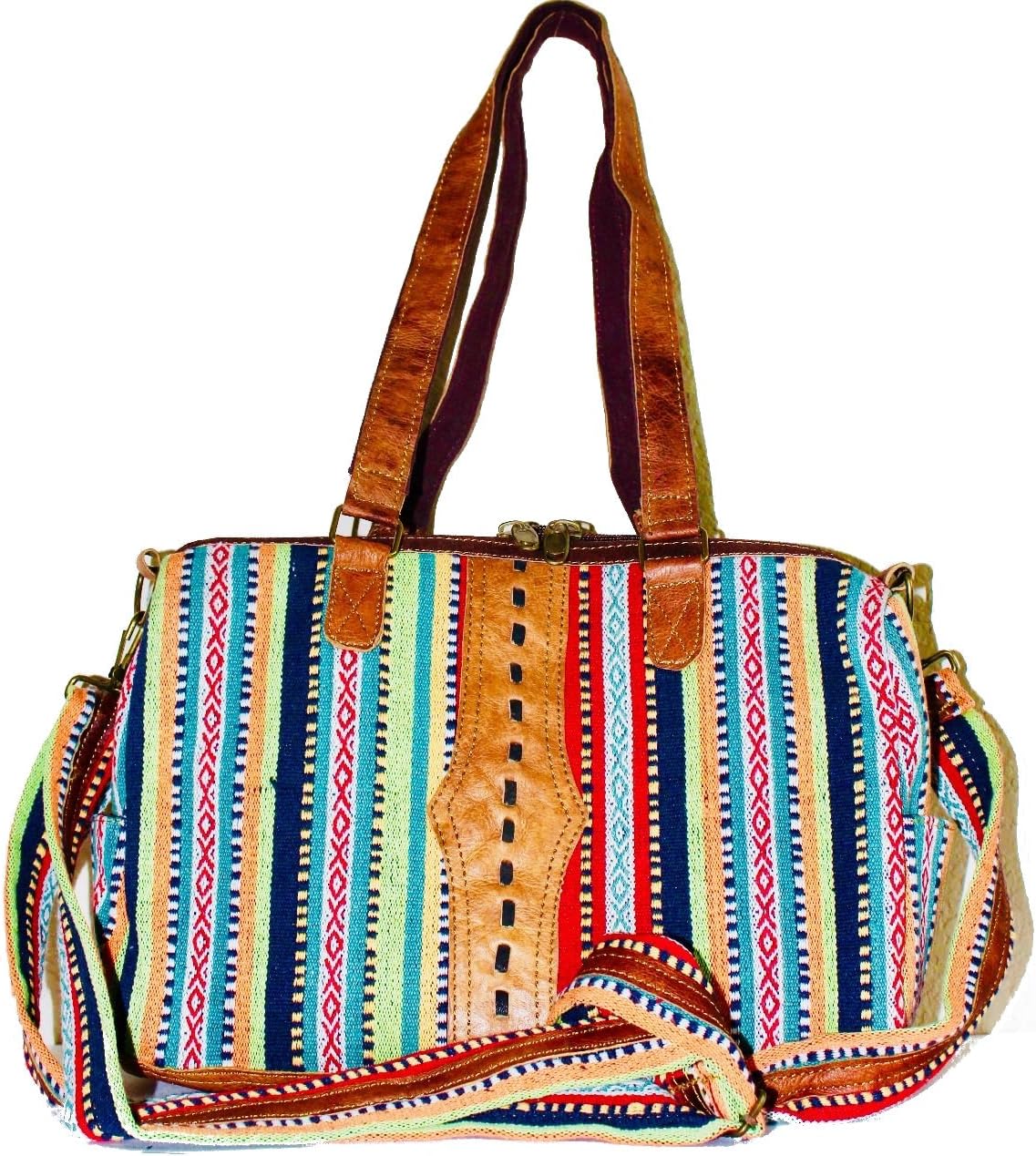 Yak Handmade Raw Leather & Cotton Bag | Each YAK Bags has its own ...
