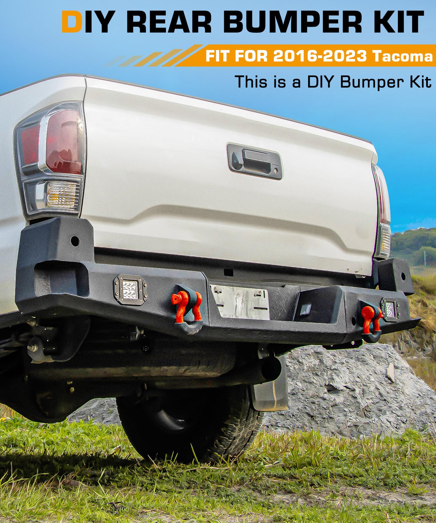 Snapklik.com : Autoholic DIY Rear Bumper Fit For 2016 2017 2018 2019 ...