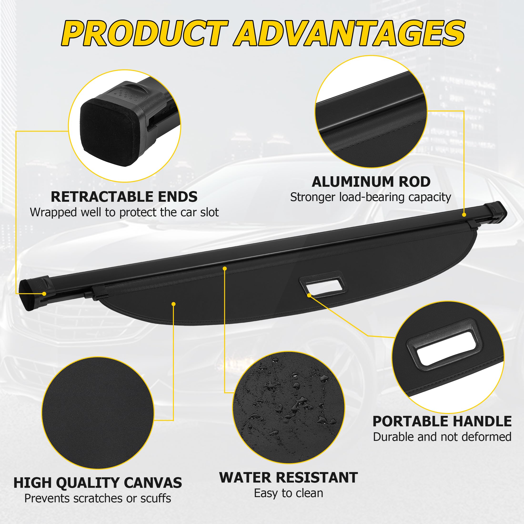 Snapklik.com : Retractable Cargo Cover For Chevy Chevrolet Equinox GMC ...