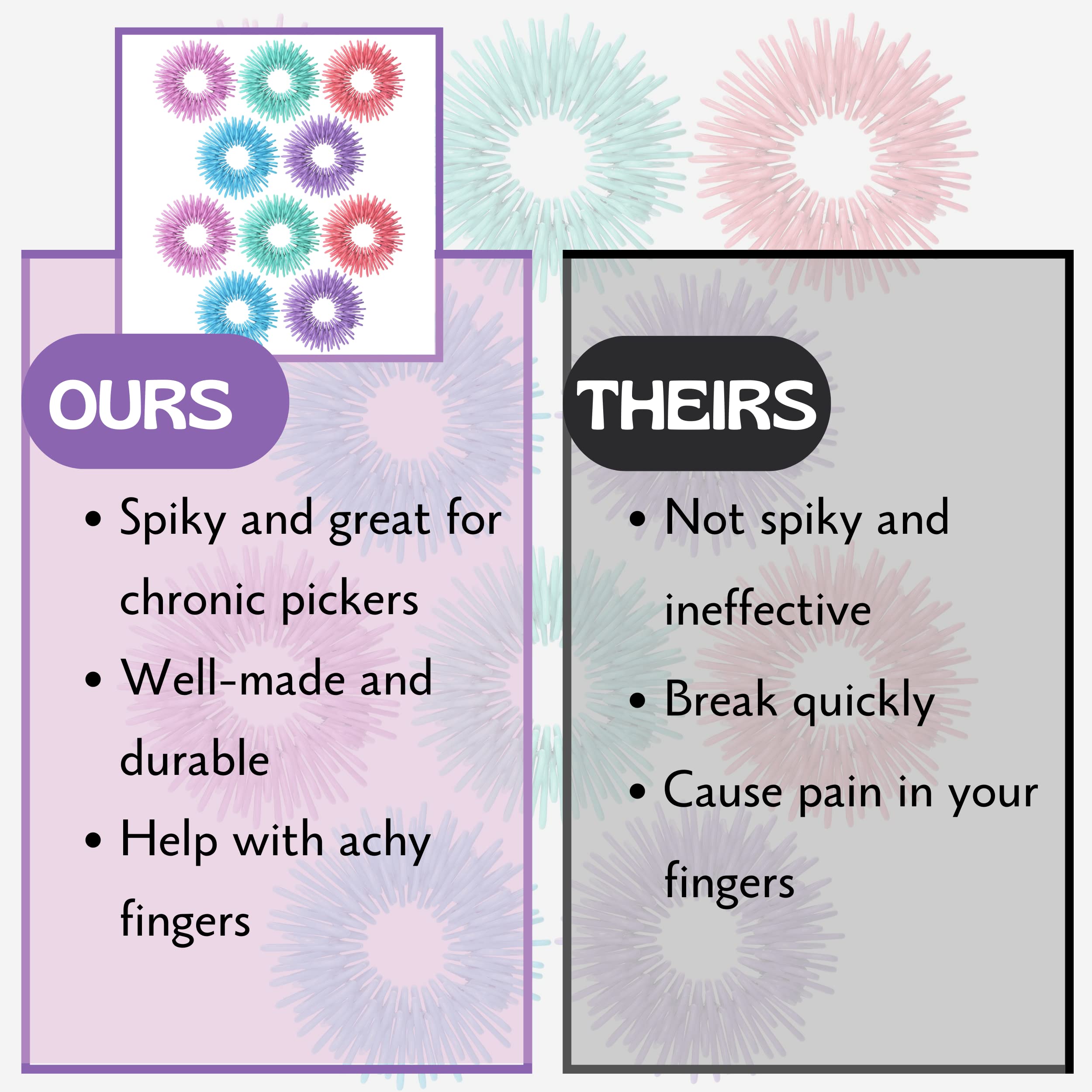 Snapklik.com : Mr Pen- Spiky Sensory Rings, 10 Pack, Pastel Colors ...