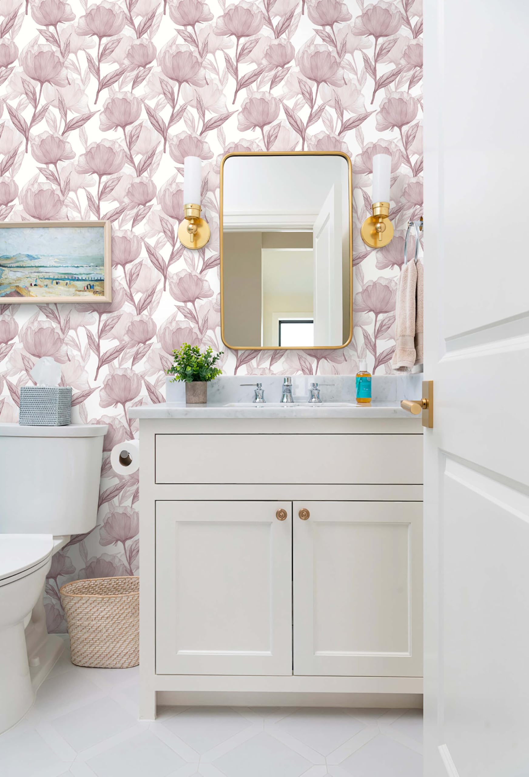 Snapklik.com : Peel And Stick Wallpaper Pink Contact Paper Modern Wall ...