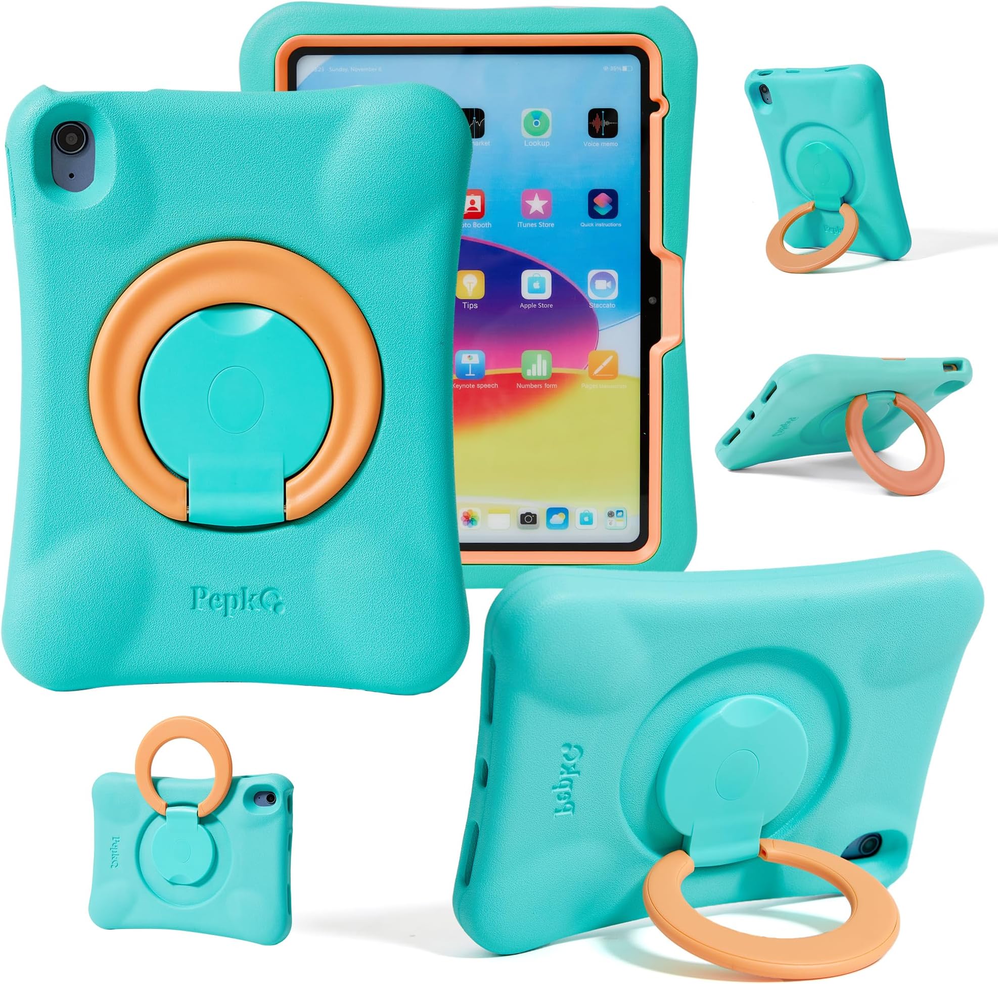 Amazon.com: NLR Fun Pepkoo Kids Case for iPad, Shockproof Cover for 10. ...