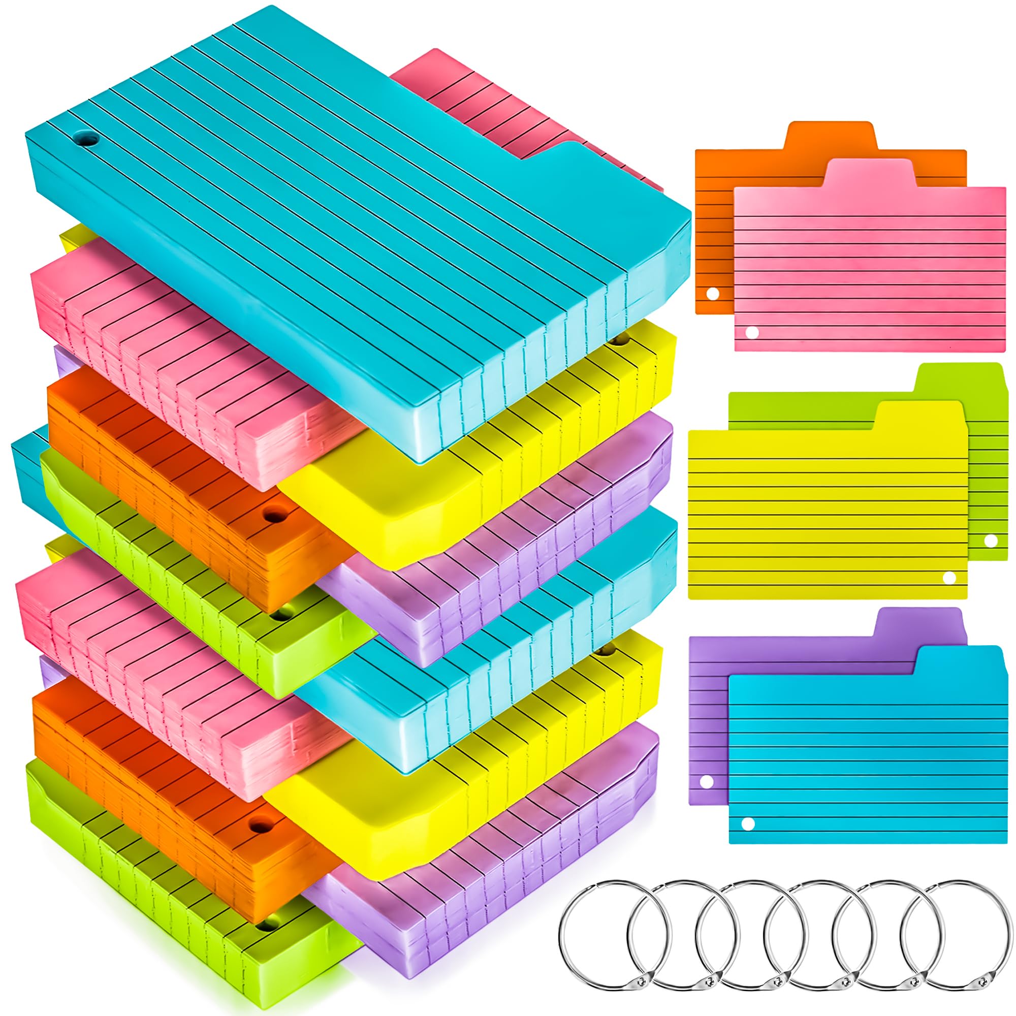 Snapklik.com : MotBach 500 PCS Tabbed Index Cards