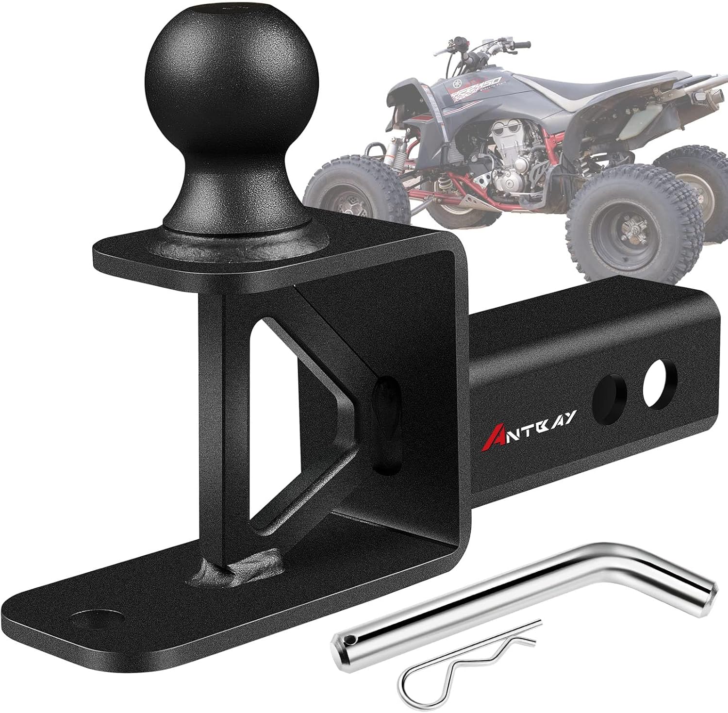Amazon.com: ATV/UTV Trailer Hitch, Fits 2-inch Receiver,3-in-1 Towing ...