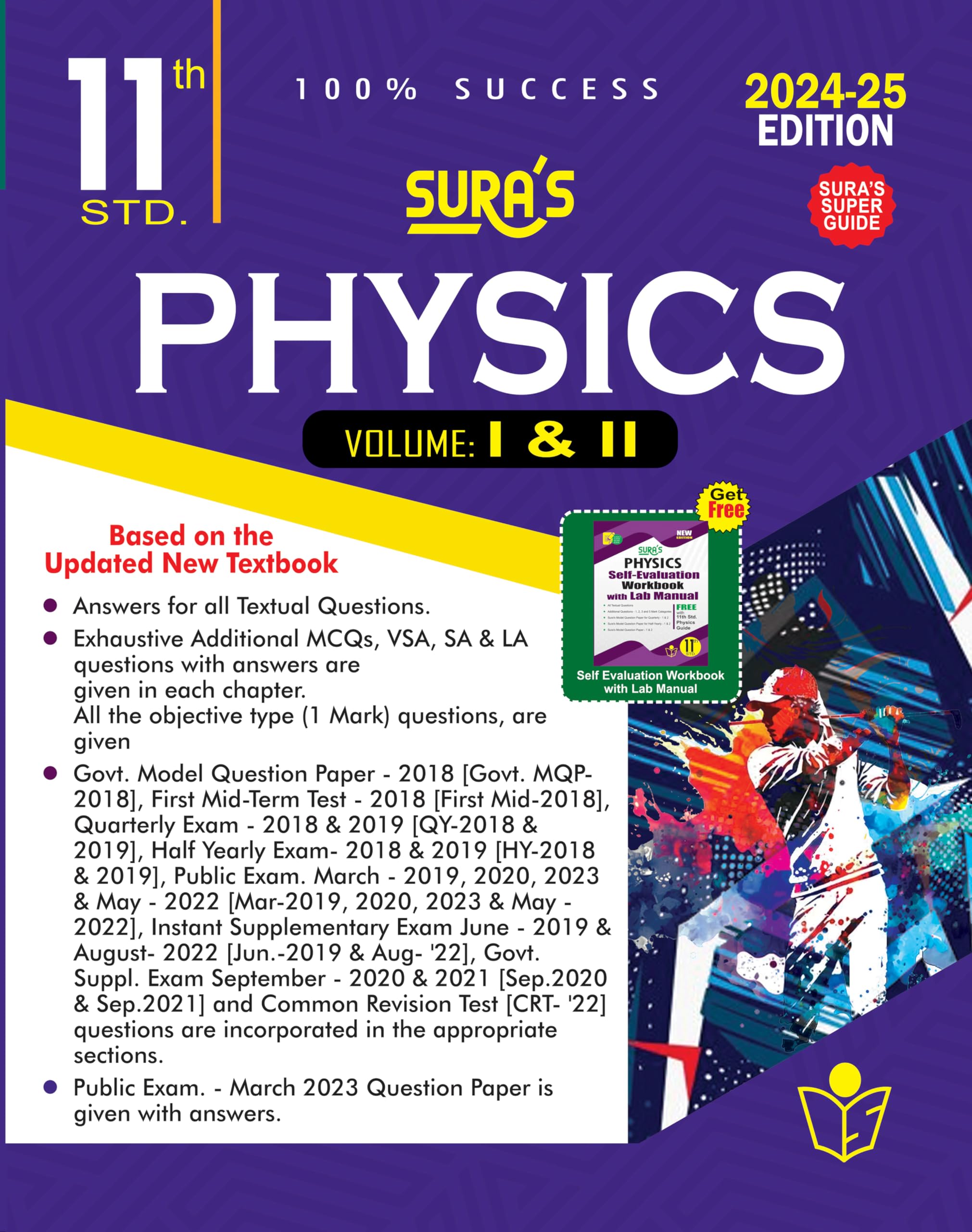 Buy SURA`S 11th Standard Physics Volume I & II Exam Guide in English ...