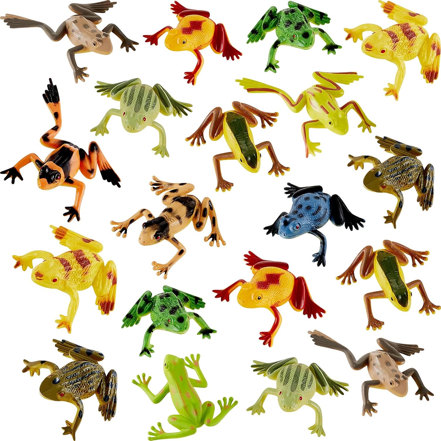 Amazon.com: 36 Pieces Plastic Frogs Toy Mini Vinyl Realistic Frog ...
