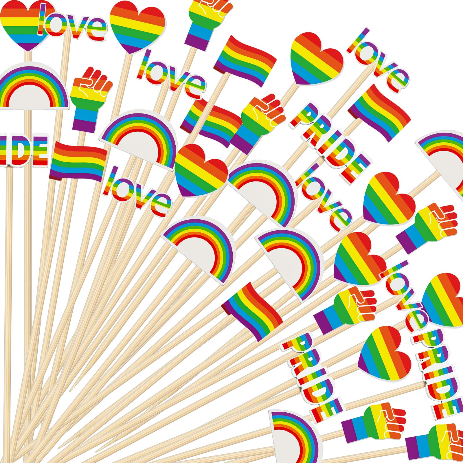 Snapklik.com : Rainbow Flag Toothpick Picks LGBT Tropical Cocktail ...