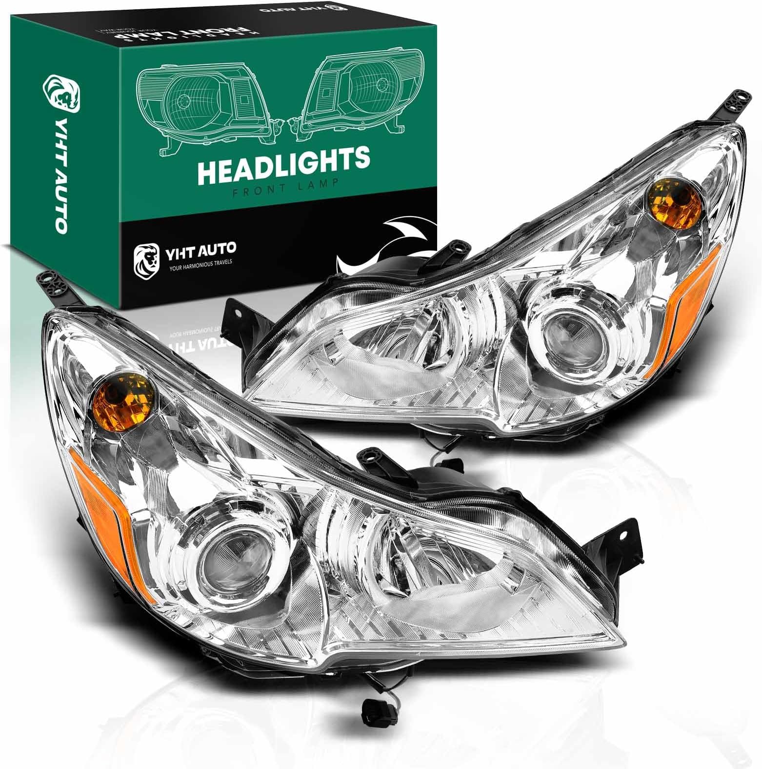 Amazon.com: YHTAUTO Set of 2 Headlights Assembly Fits 2010-2014 Subaru ...