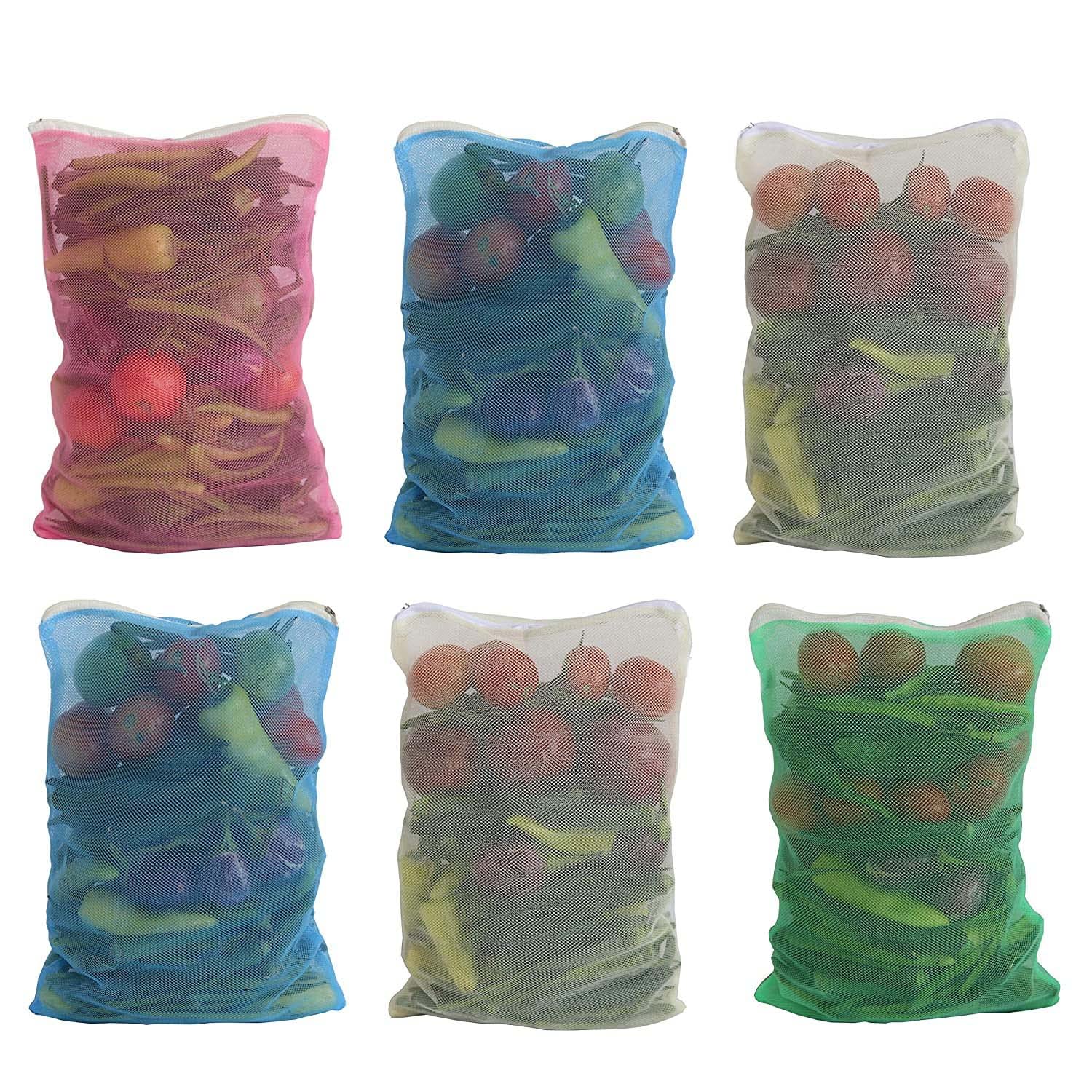 Buy Sio HDPE Reusable Fridge Vegetable and Fruit Bag (Multicolour ...