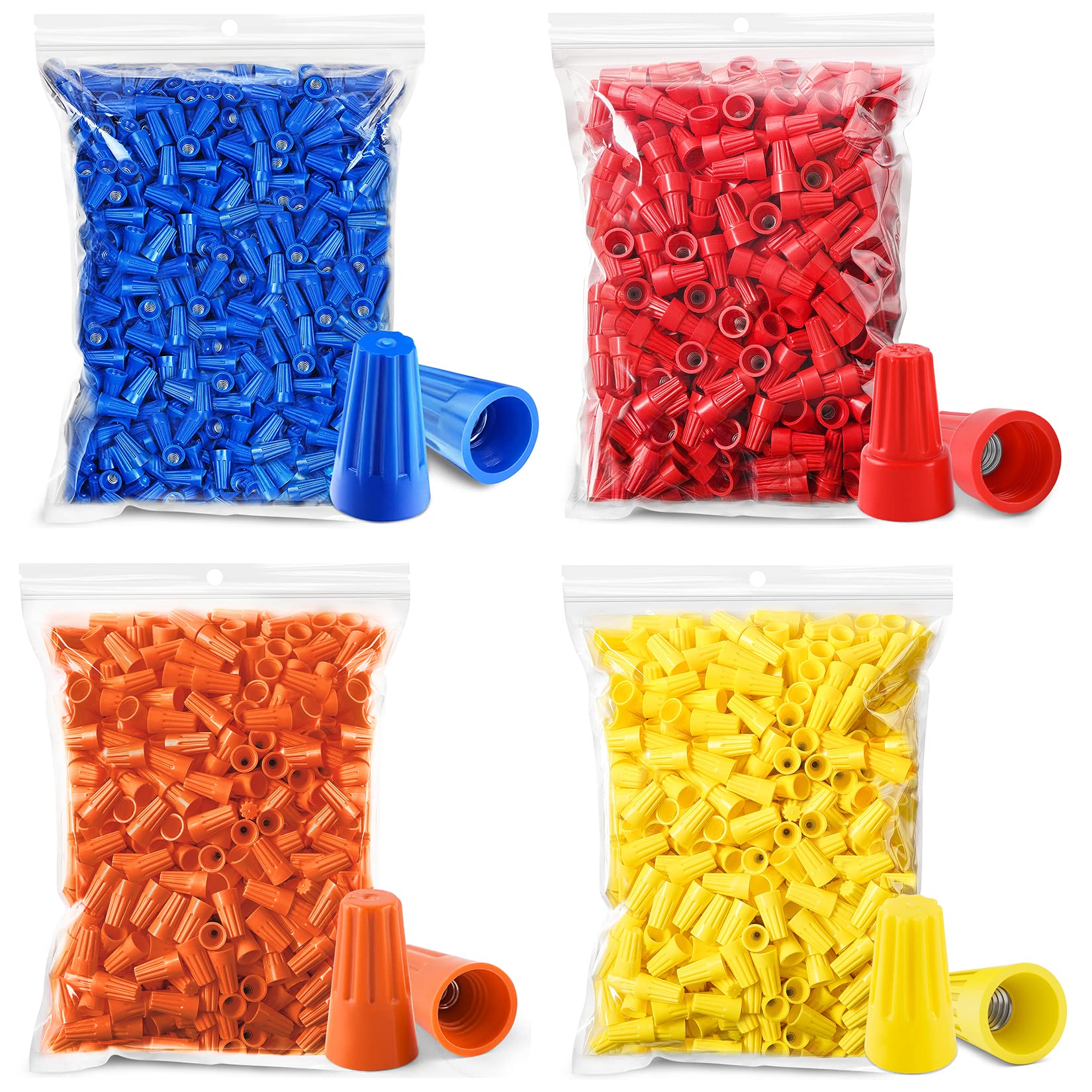 2500 PCS Wire Connectors Wire Caps Wire Nuts Twister for Quick ...
