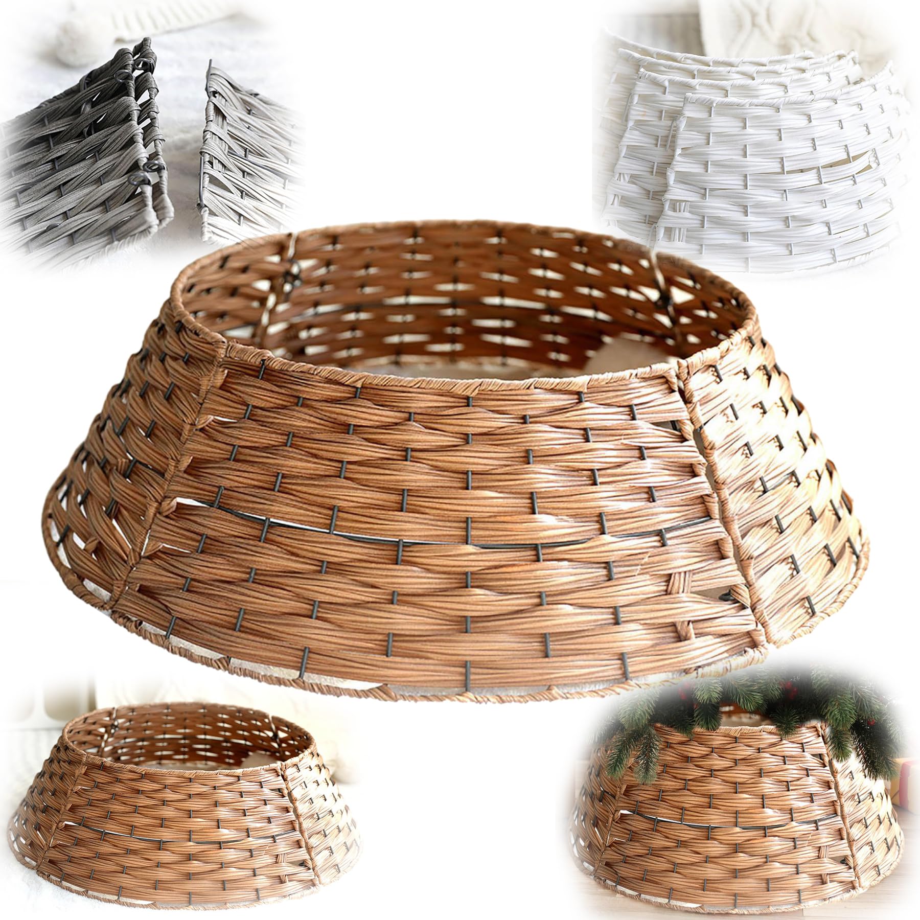 Amazon.com: Christmas Tree Base Cover, Rustic Christmas Tree Collar ...