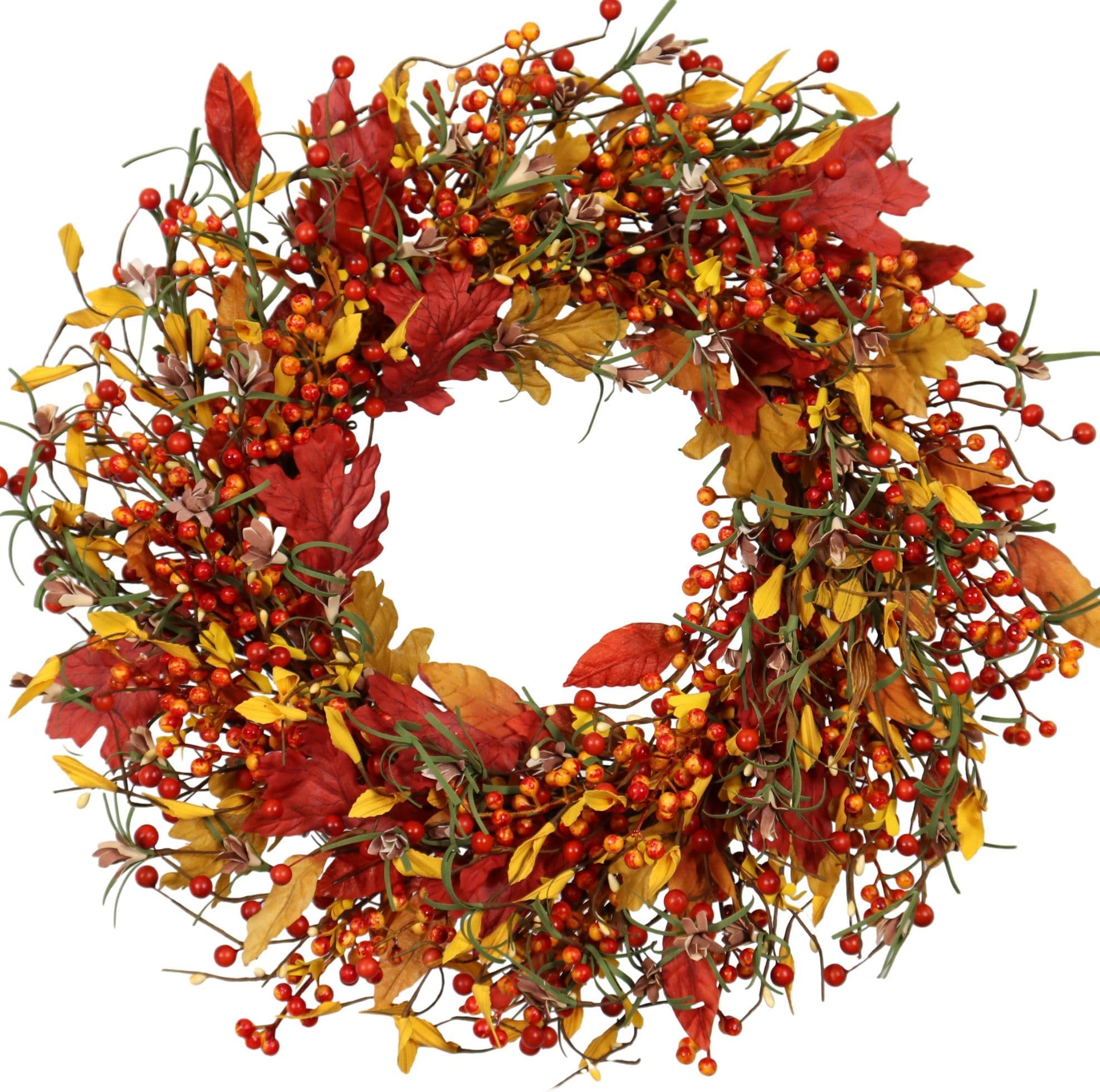 Amazon.com: Fall Wreath 20" Autumn Wreath for Front Door, Harvest ...