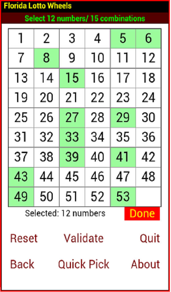 Florida Lotto Wheels (Smart Phones) - App on Amazon Appstore