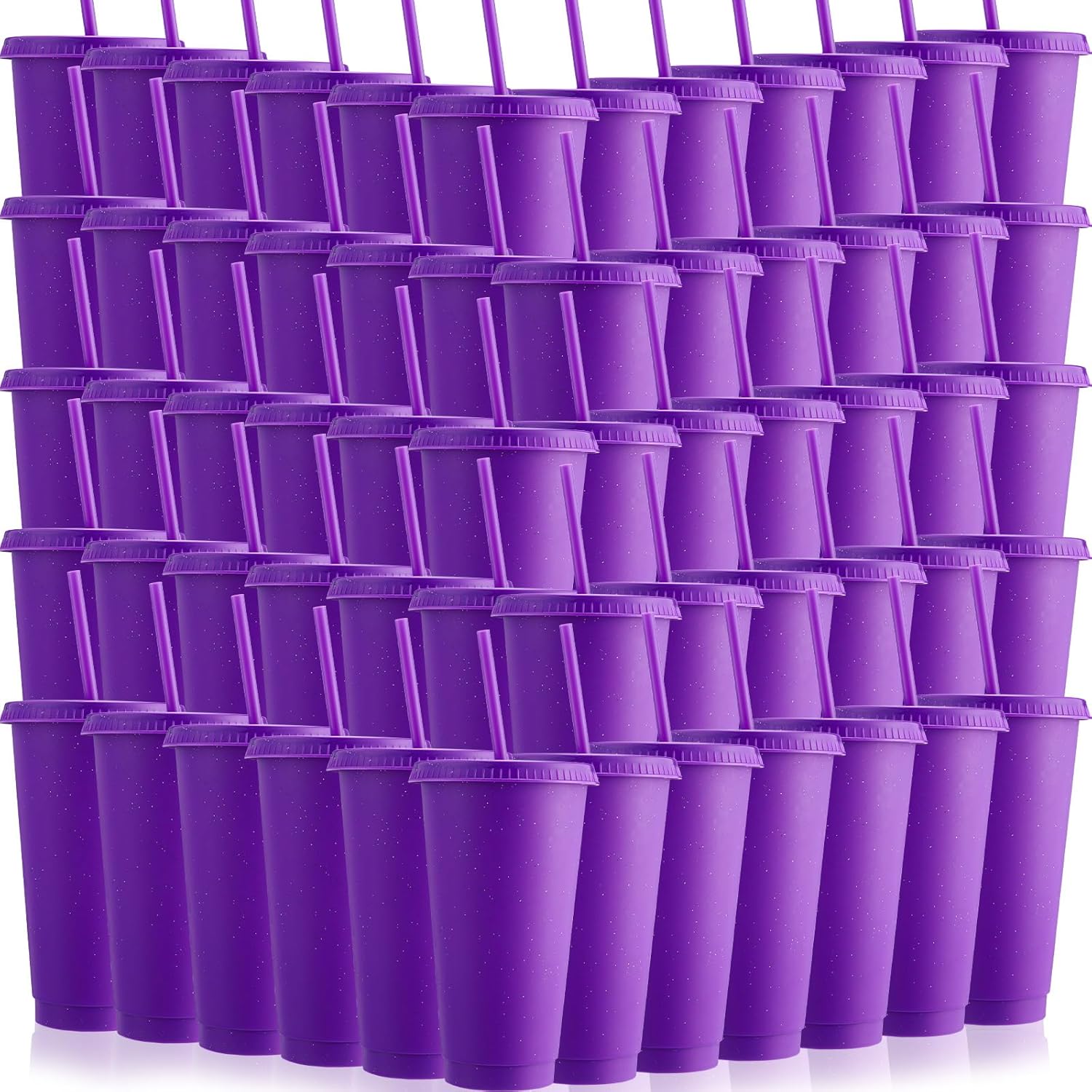 Amazon.com | Honeydak 60 Pack Tumbler with Straw and Lid Bulk Cups for ...