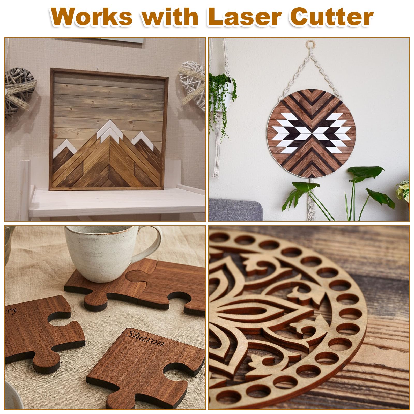 Snapklik.com : 12 Pcs Walnut Wood Sheets, 8 X 4 Inch Walnut Plywood ...