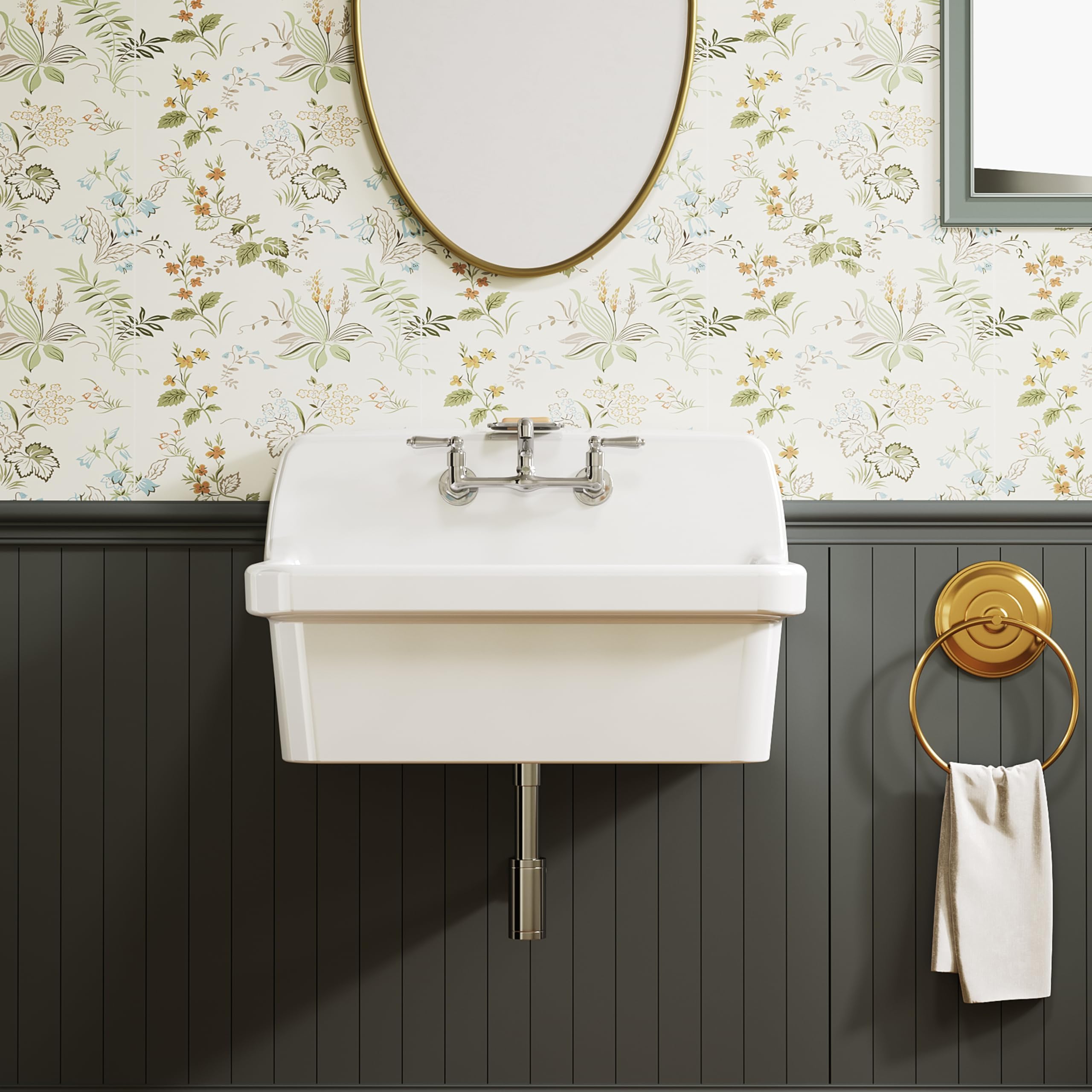Alape Bucket Sink Wall Mounted Small Service Sink Glazed Steel Utility ...