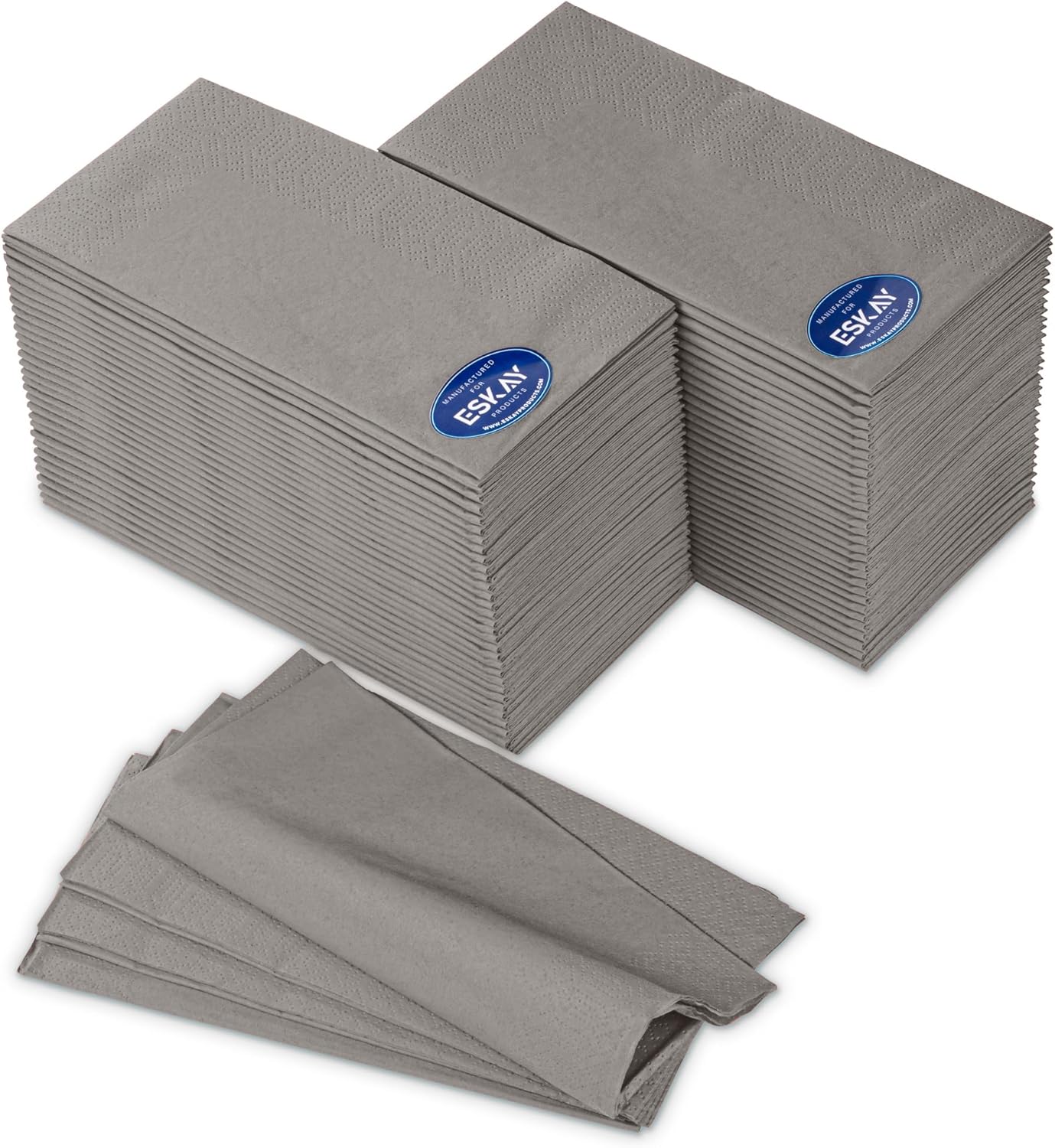 Amazon.com: Granite Grey Dinner Napkins, 3-Ply Disposable Paper Napkins ...