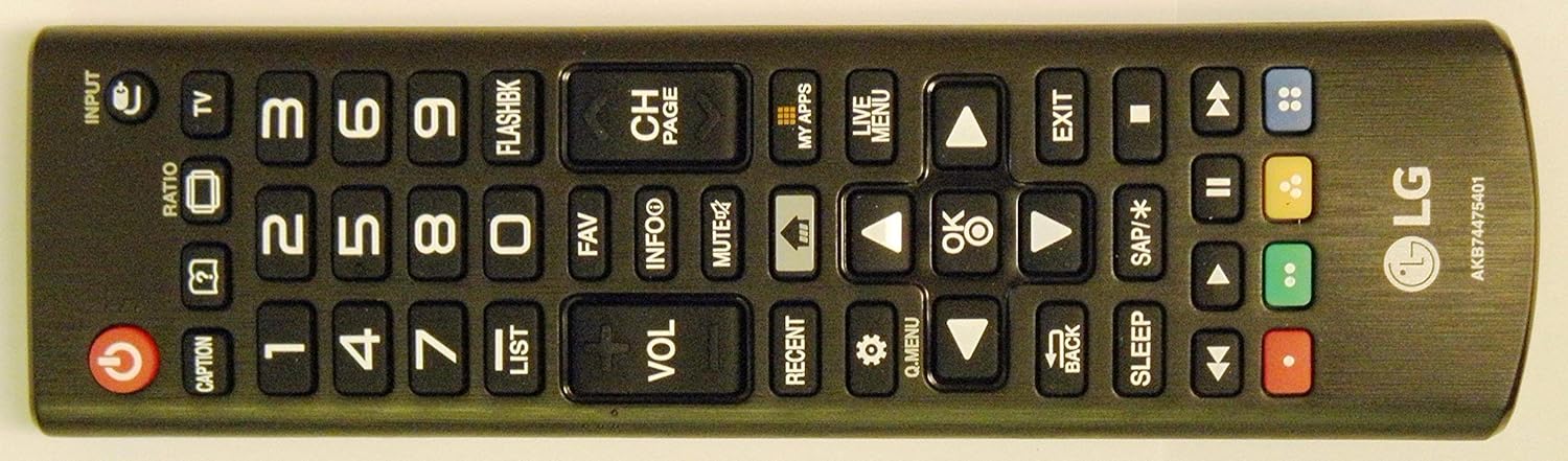Amazon.com: LG (AKB74475401) TV Remote Control - Black : Electronics